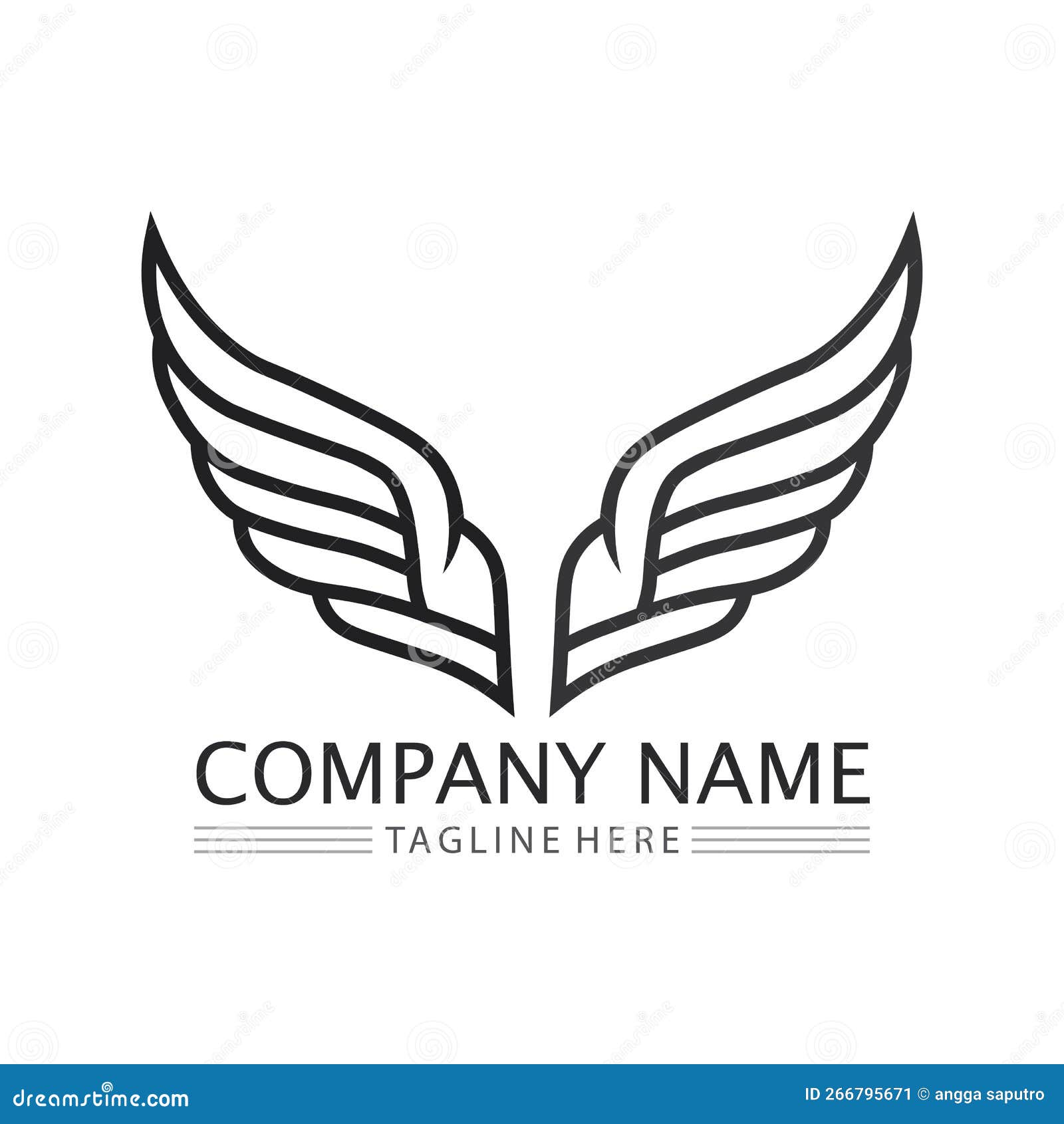 Wings Black Icons Vector Set. Modern Minimalistic Design Stock ...