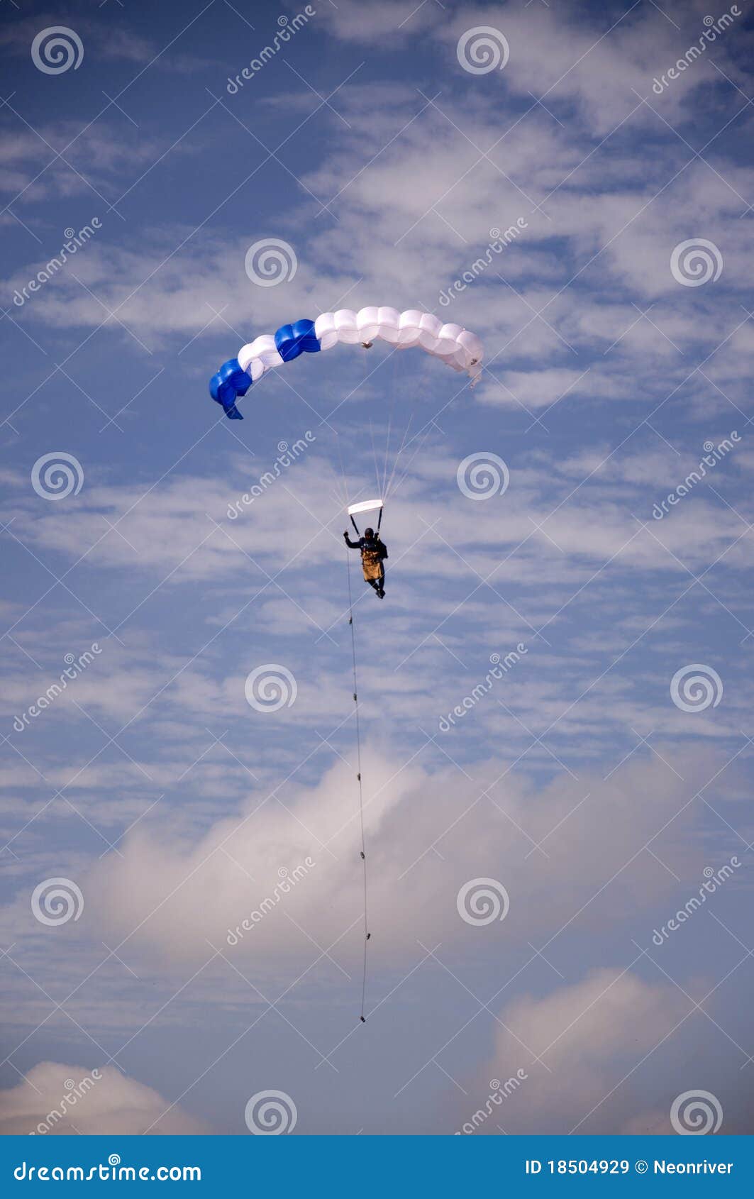 Wings of Blue Parachute stock image. Image of blue, flag - 18504929