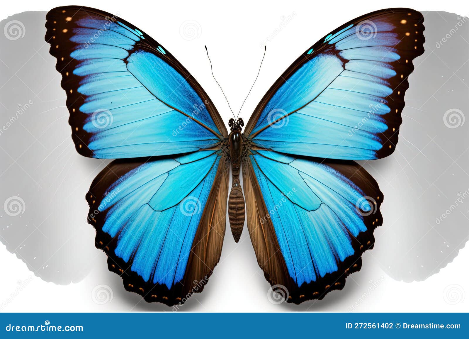 Wings of a Butterfly Morpho. Morpho Butterfly Wings Isolated on a White ...