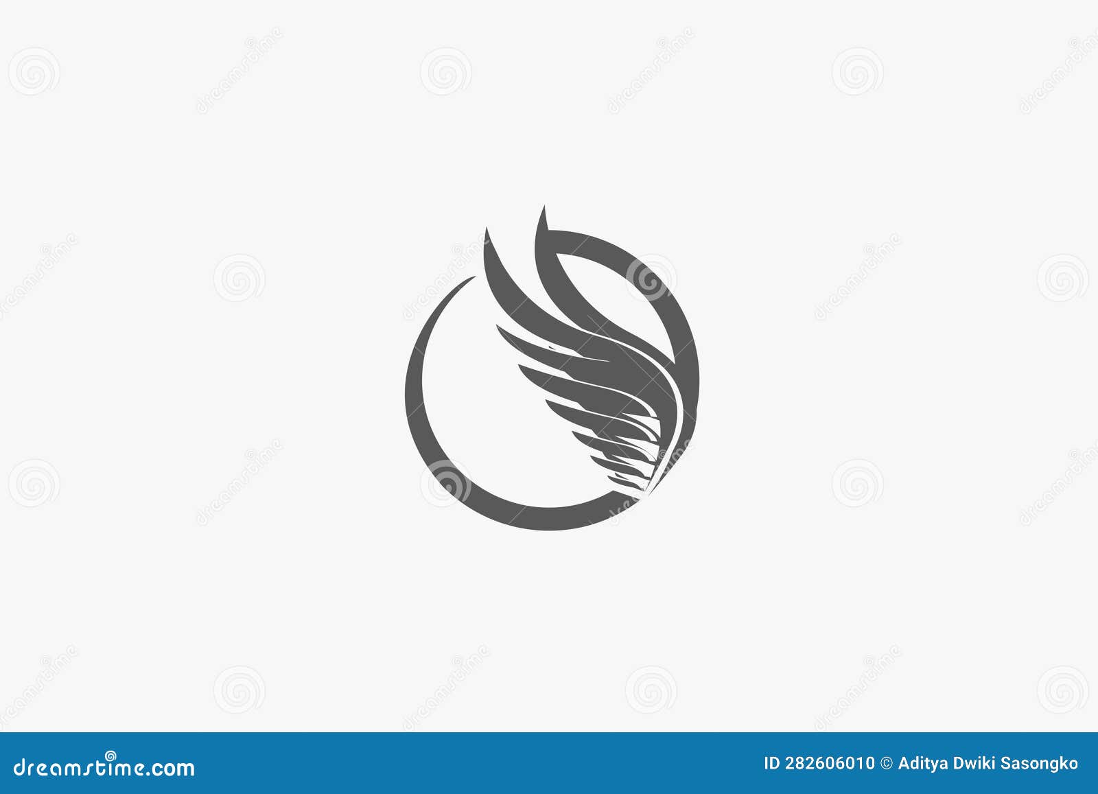 Wings in circle logo stock vector. Illustration of number - 282606010