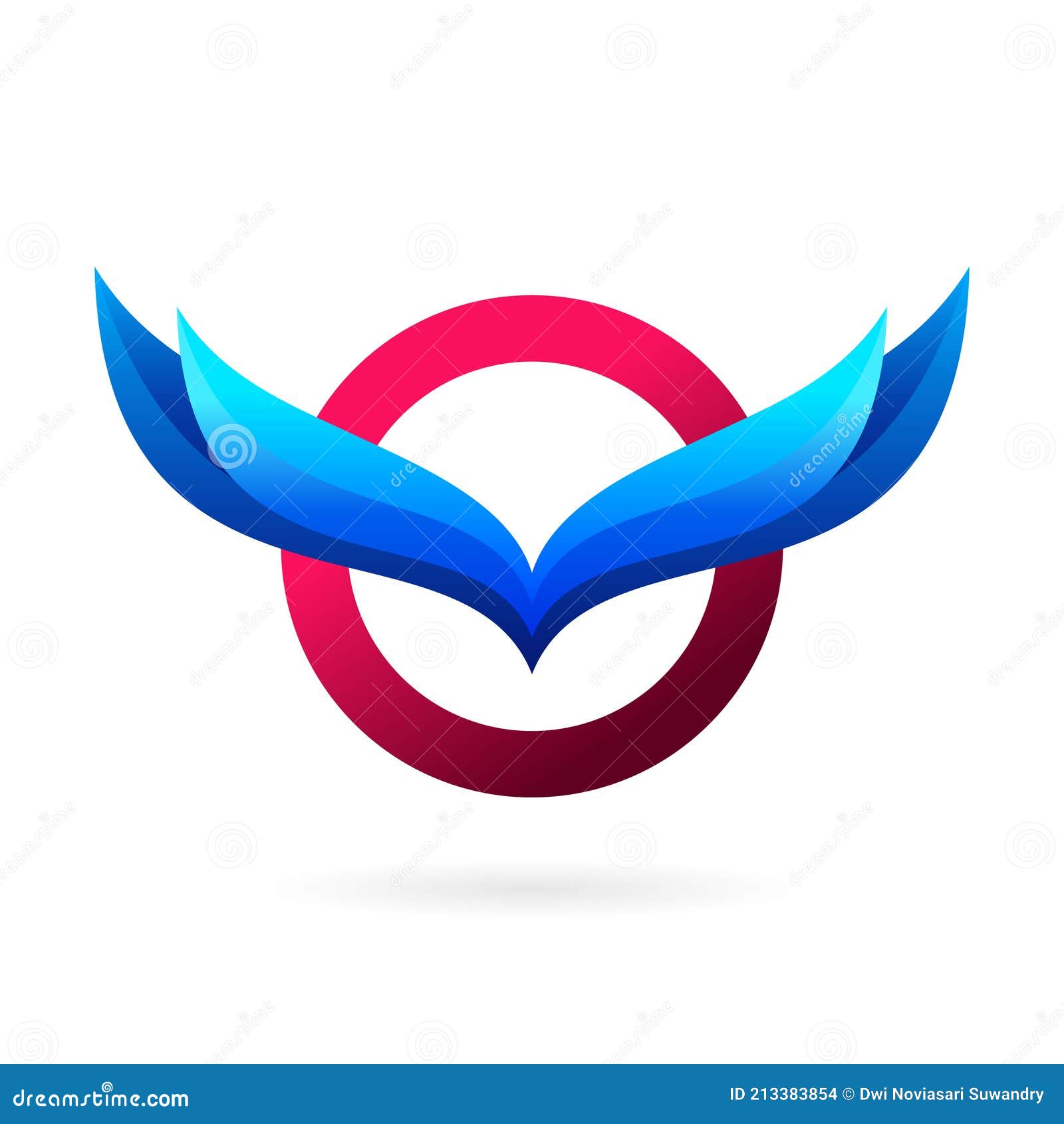 Colorful Wings Circle Logo Vector Symbol Stock Vector - Illustration of ...