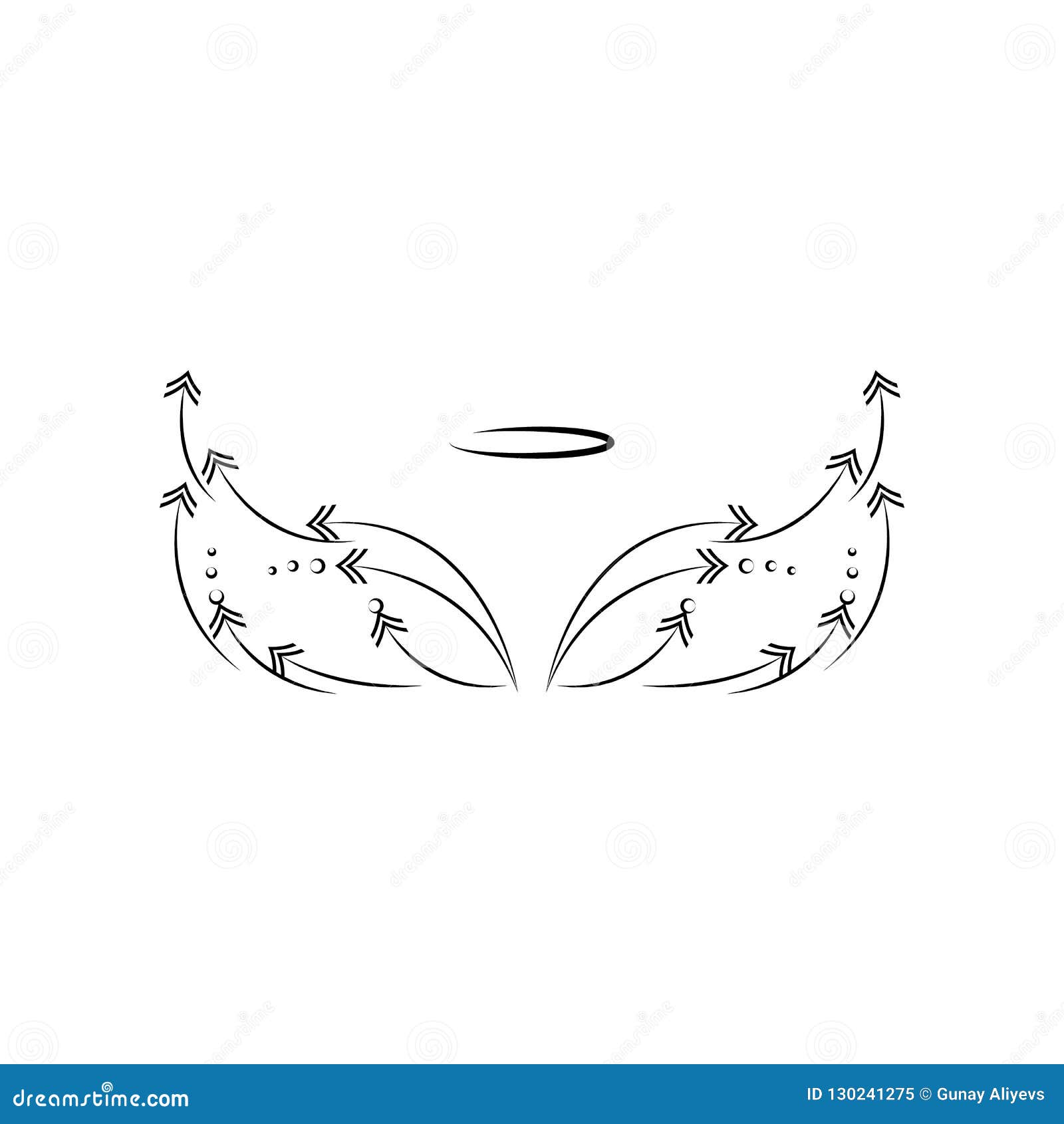 Wings, Crown, Arrows Hand Drawn Icon. Element of Wings Icon for Mobile ...