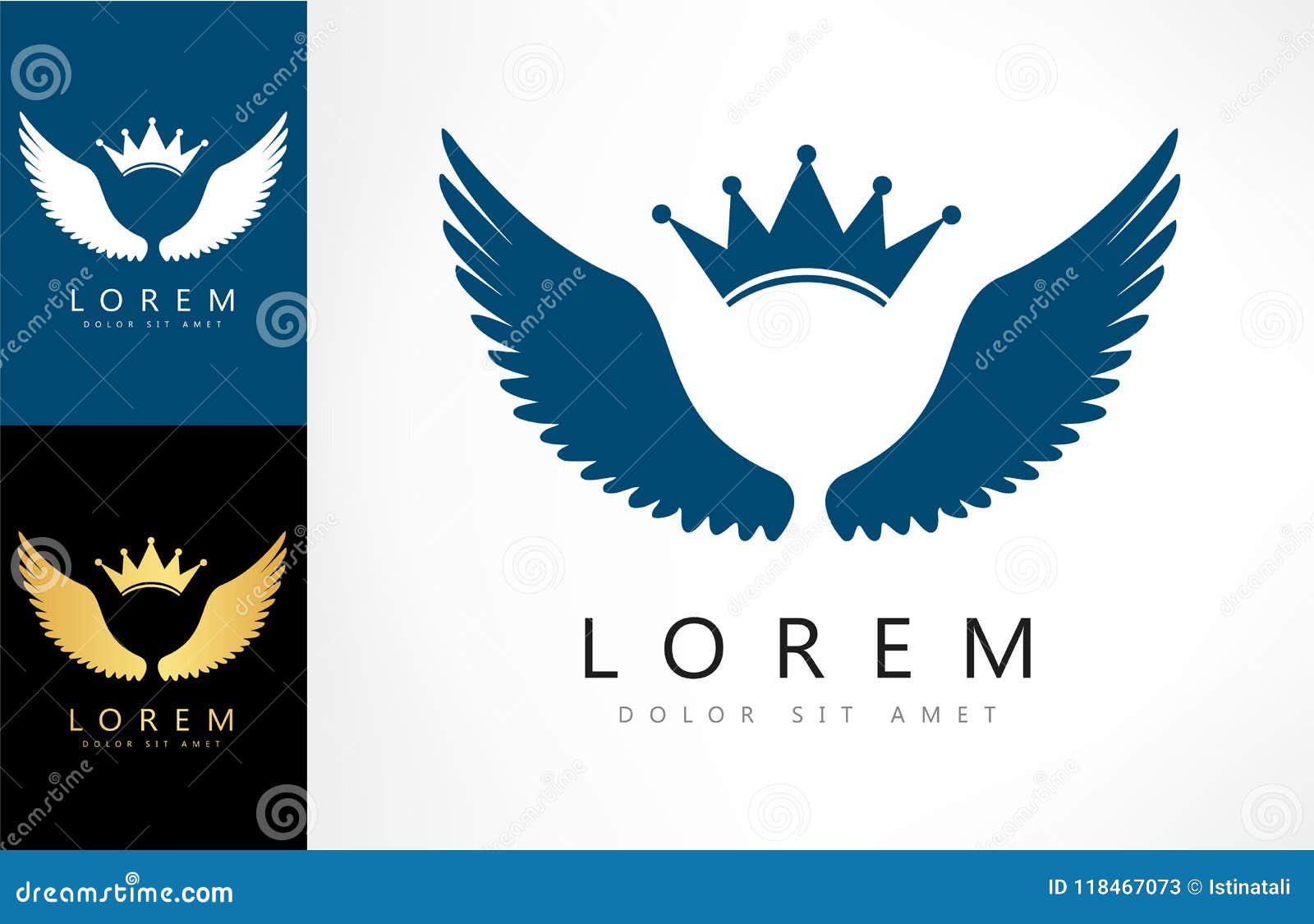 Wings and Crown Logo Vector Stock Vector - Illustration of design ...