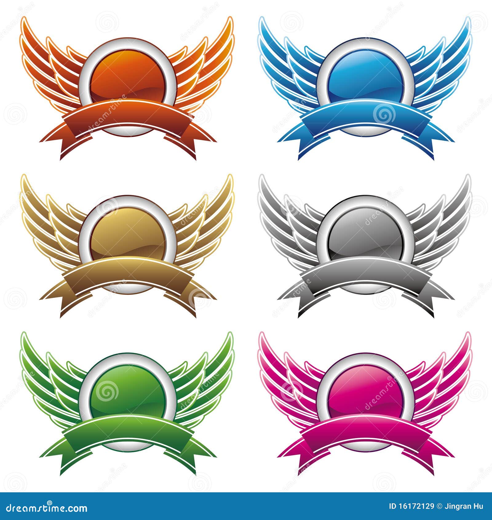 Wings design elements stock vector. Illustration of retro - 16172129