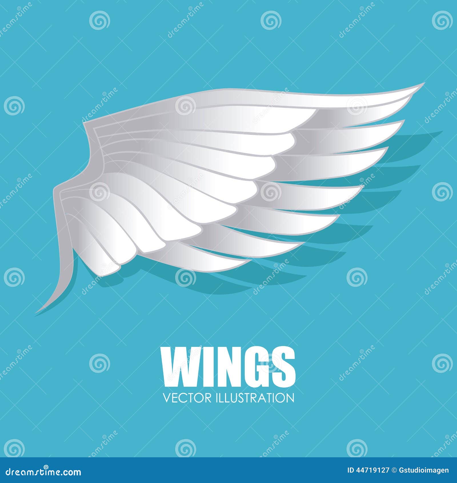 Wings design stock vector. Illustration of flying, wing - 44719127