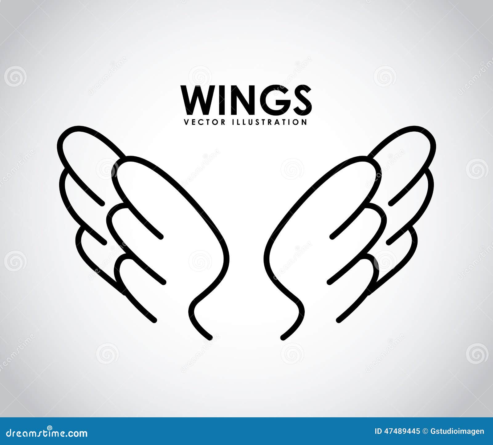 Wings design stock vector. Illustration of style, flight - 47489445
