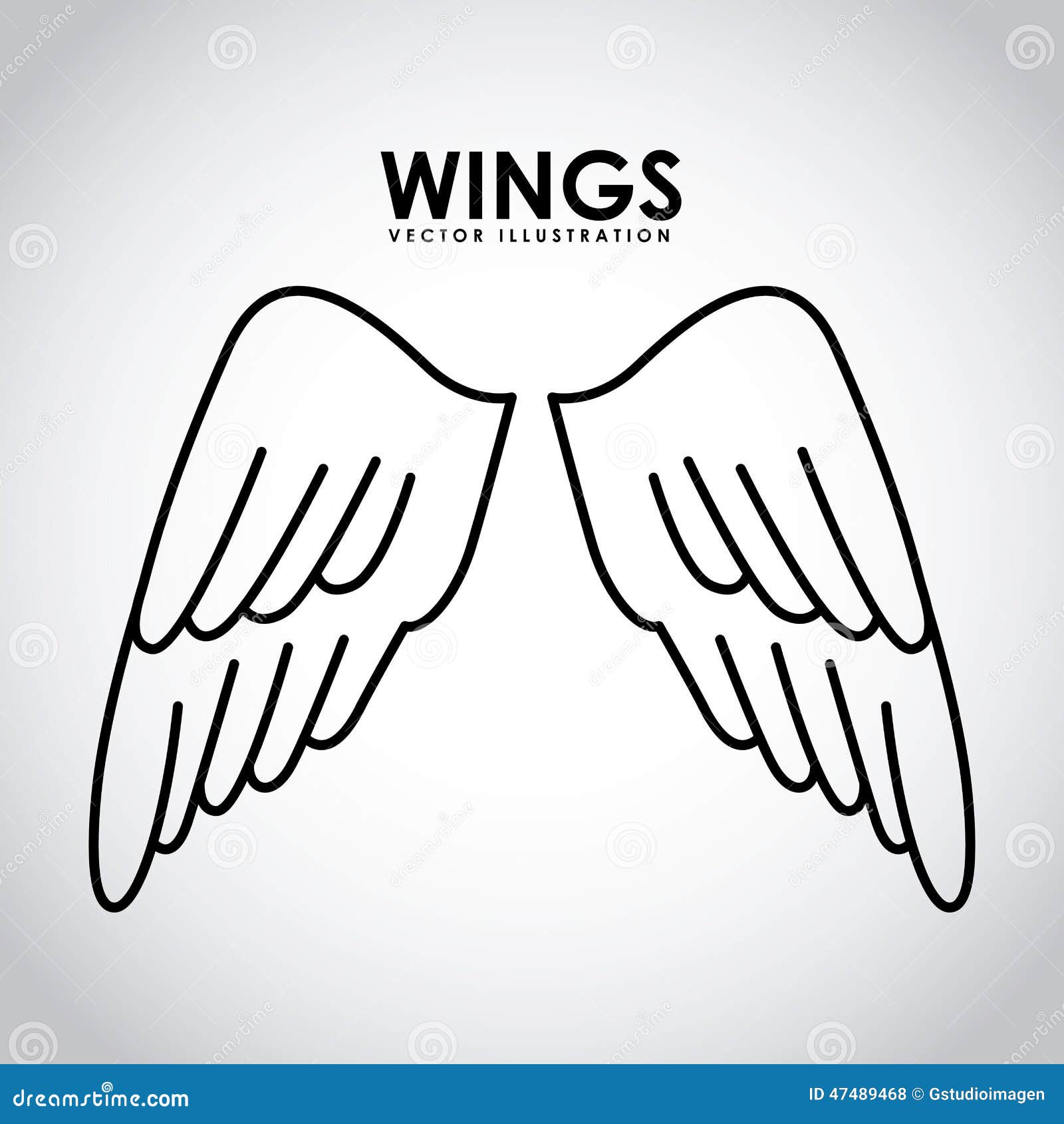 Wings design stock vector. Illustration of sign, decorative - 47489468