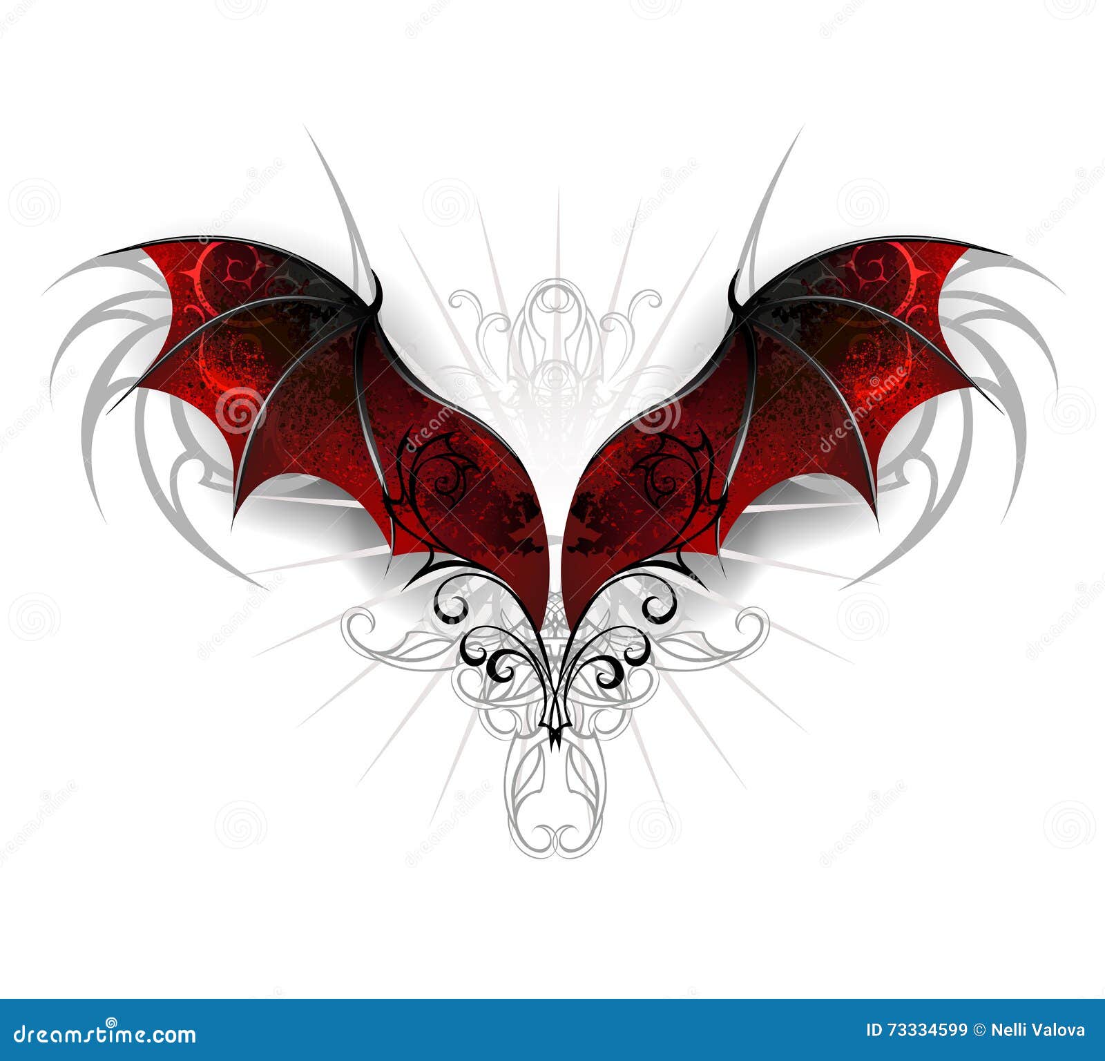 Wings of dragon stock vector. Illustration of design - 73334599