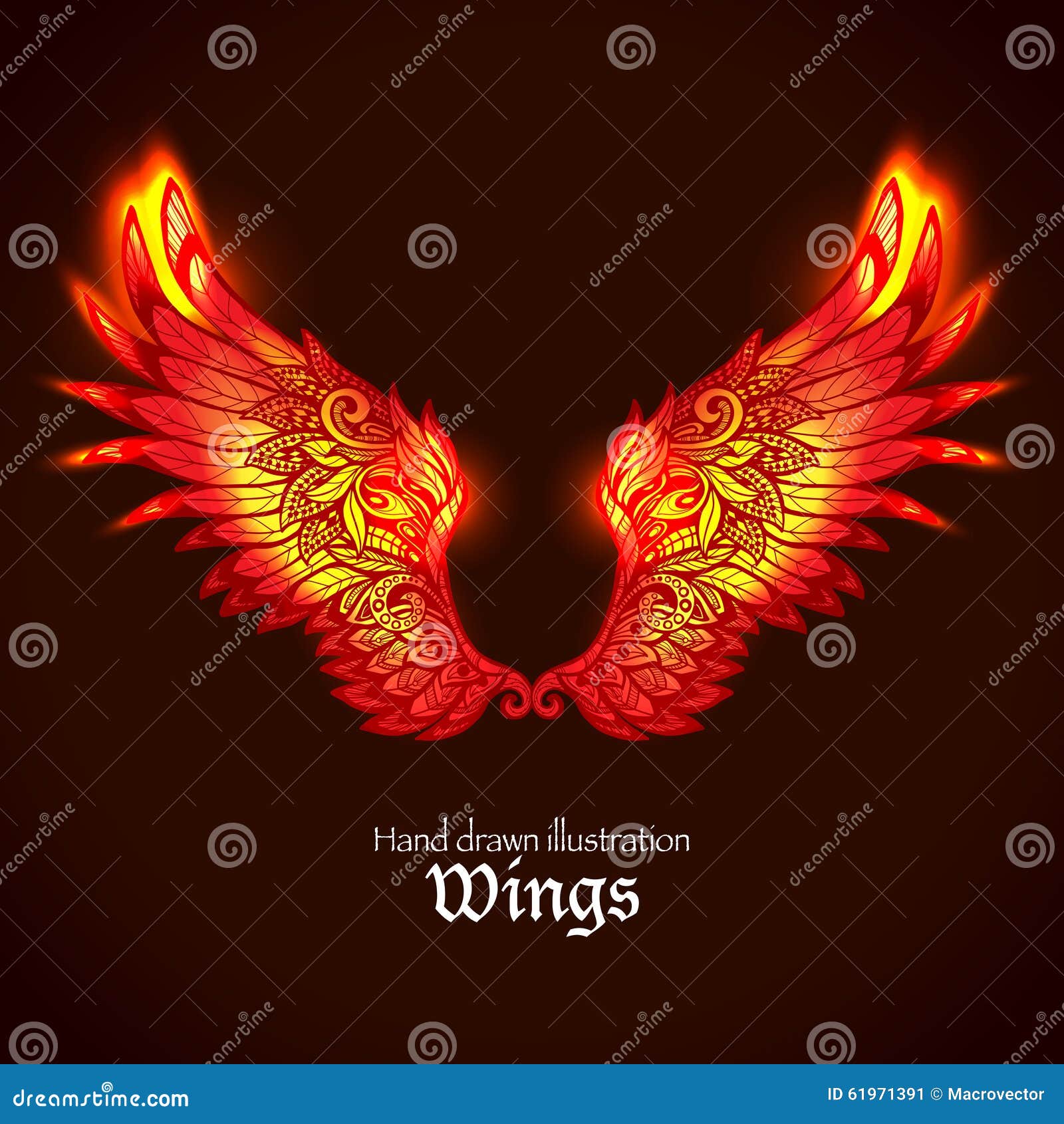 Angel Wings On Fire