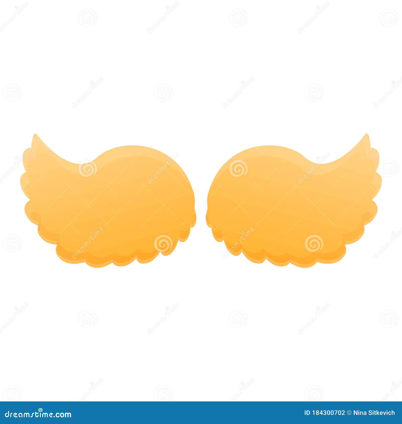 Wings icon, cartoon style stock vector. Illustration of modern - 184300702