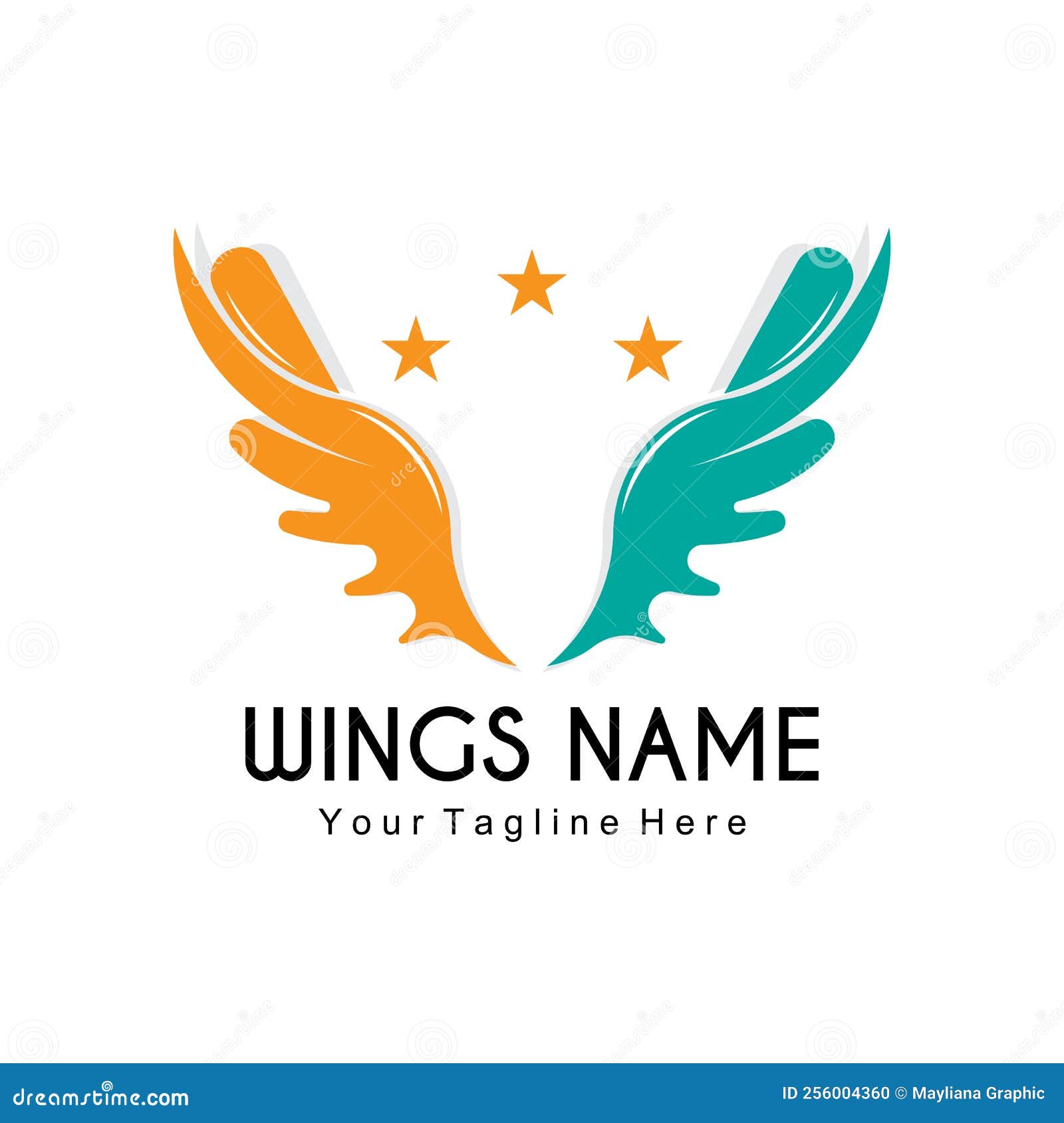 Wings Logo Design, Shield Wings Vector, Bird Feather Illustration Stock ...