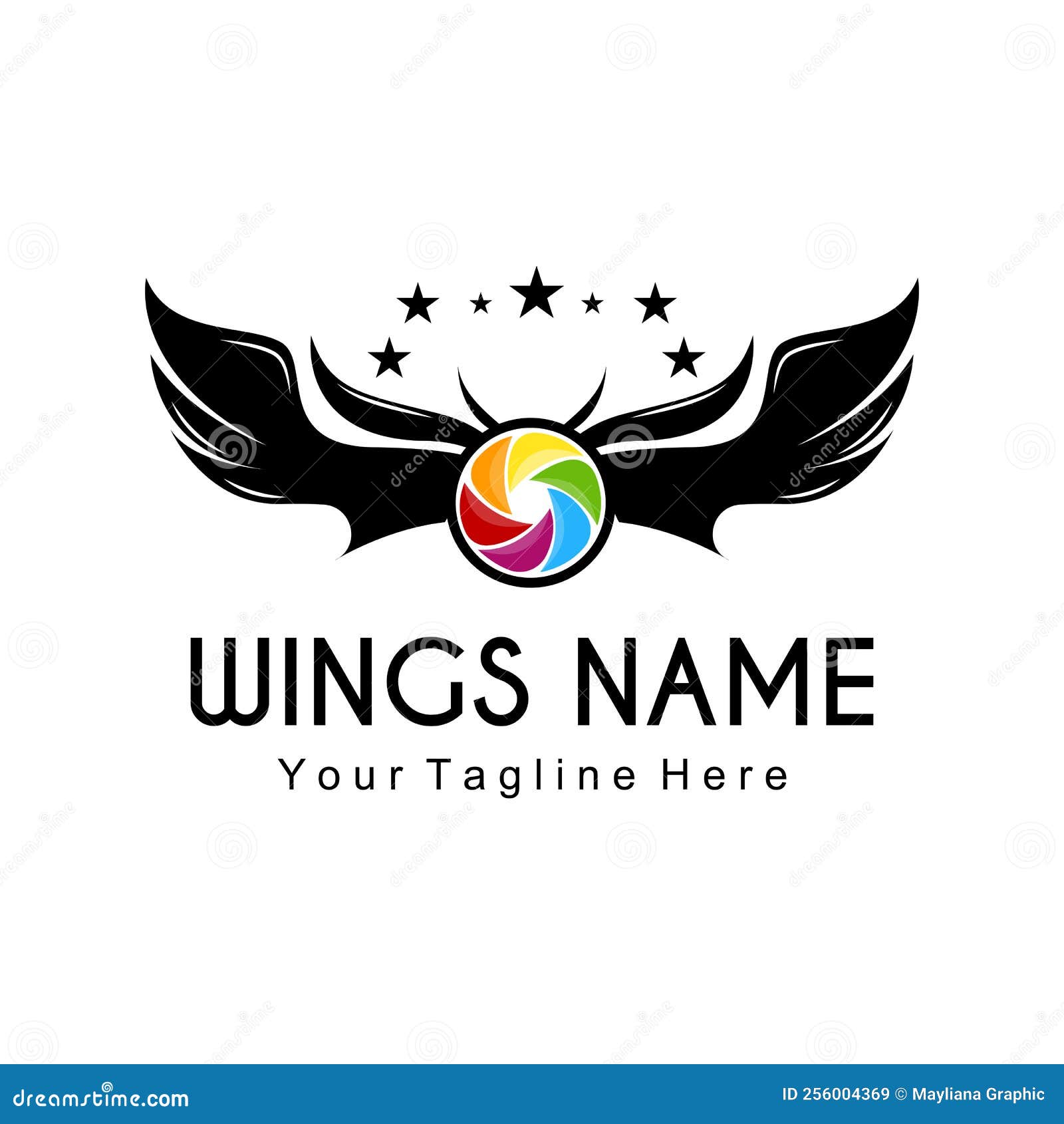 Wings Logo Design, Shield Wings Vector, Bird Feather Illustration Stock Vector - Illustration of ...