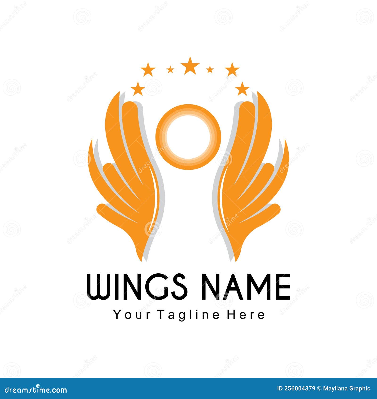 Wings Logo Design, Shield Wings Vector, Bird Feather Illustration Stock ...