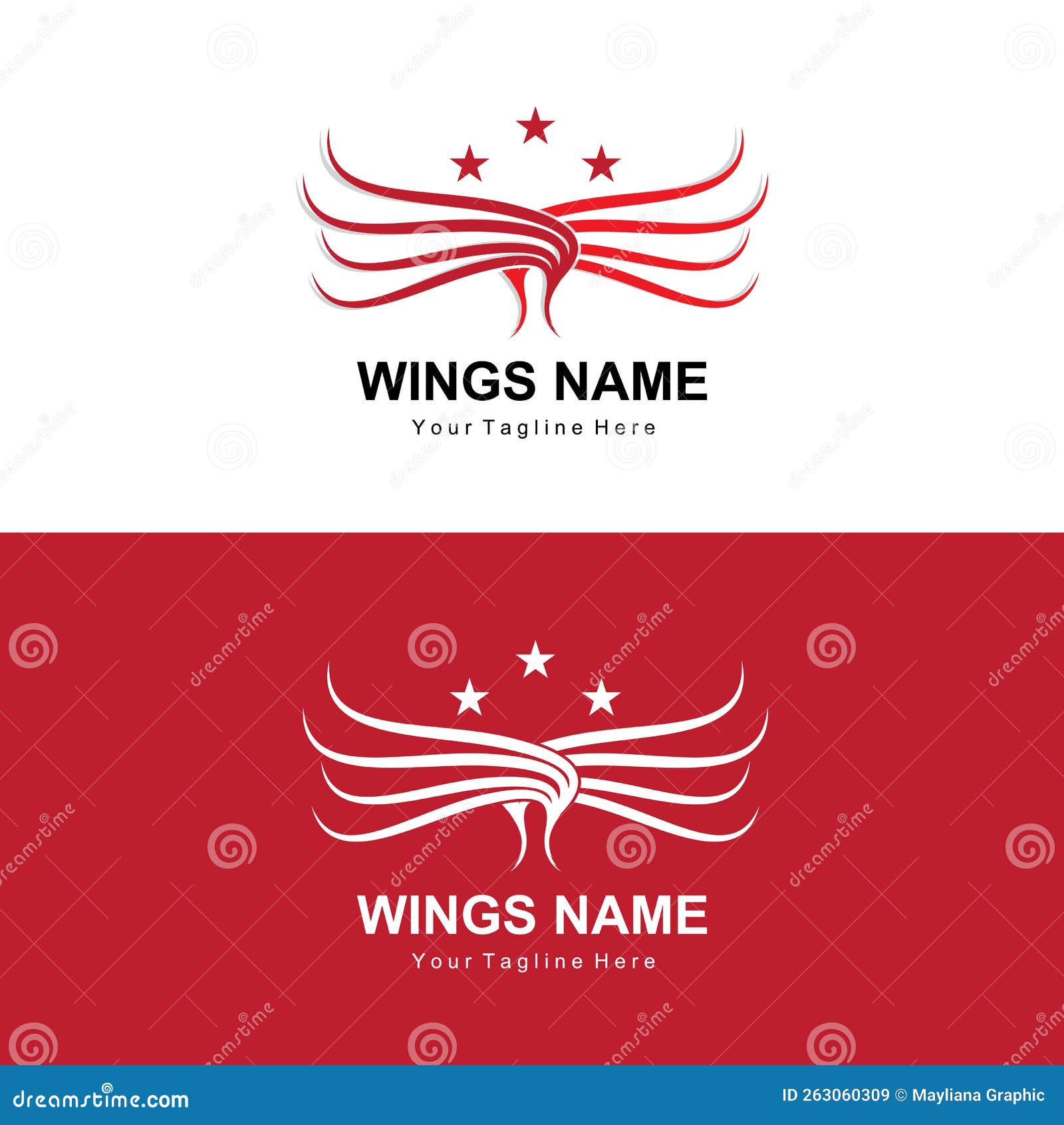 Wings Logo Design, Shield Wings Vector, Bird Feather Illustration Stock ...