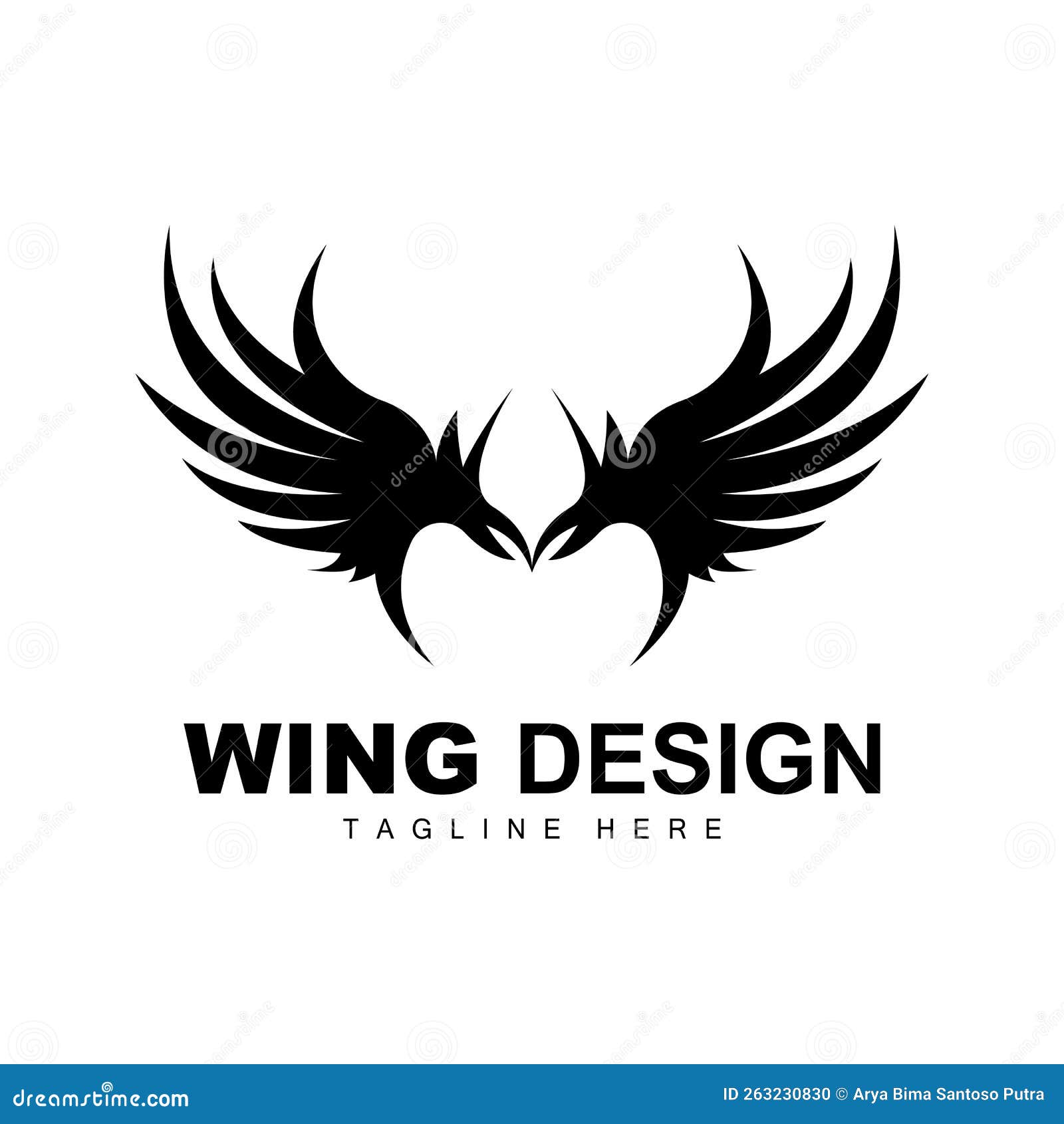 Wings Logo, Phoenix Logo, Bird Wing Vector, Template Illustration, Wing ...