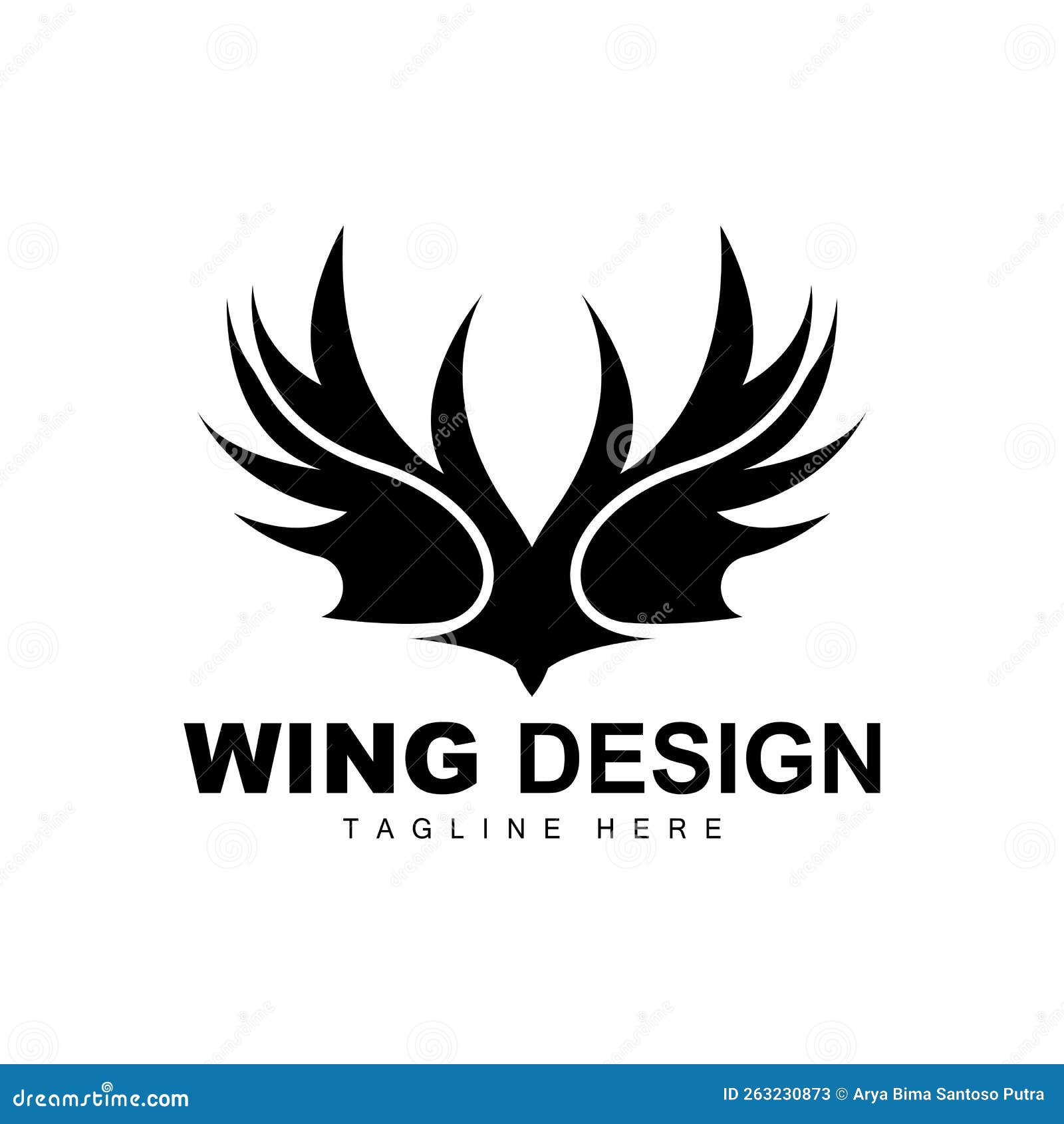Wings Logo, Phoenix Logo, Bird Wing Vector, Template Illustration, Wing ...