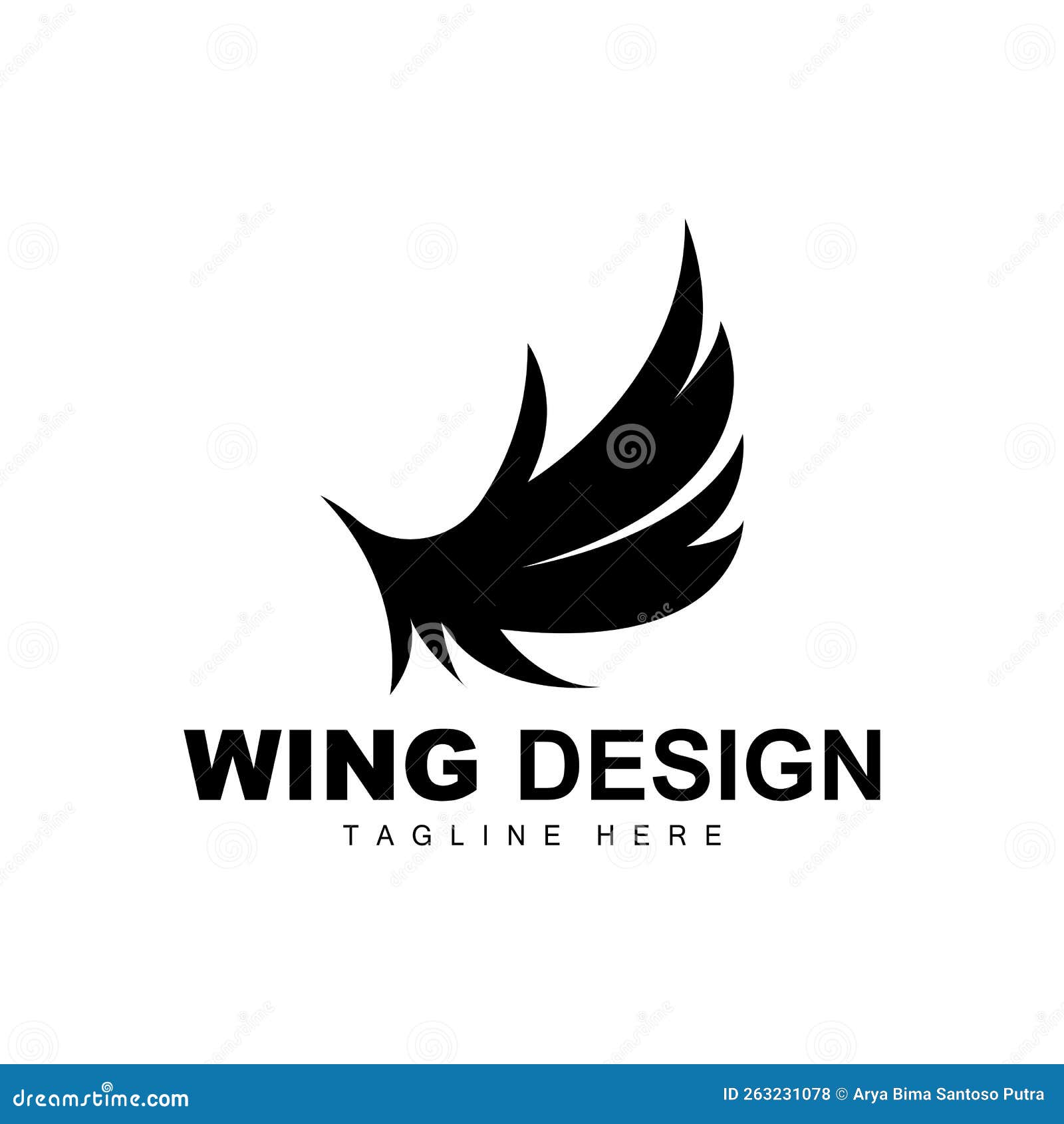 Wings Logo, Phoenix Logo, Bird Wing Vector, Template Illustration, Wing ...