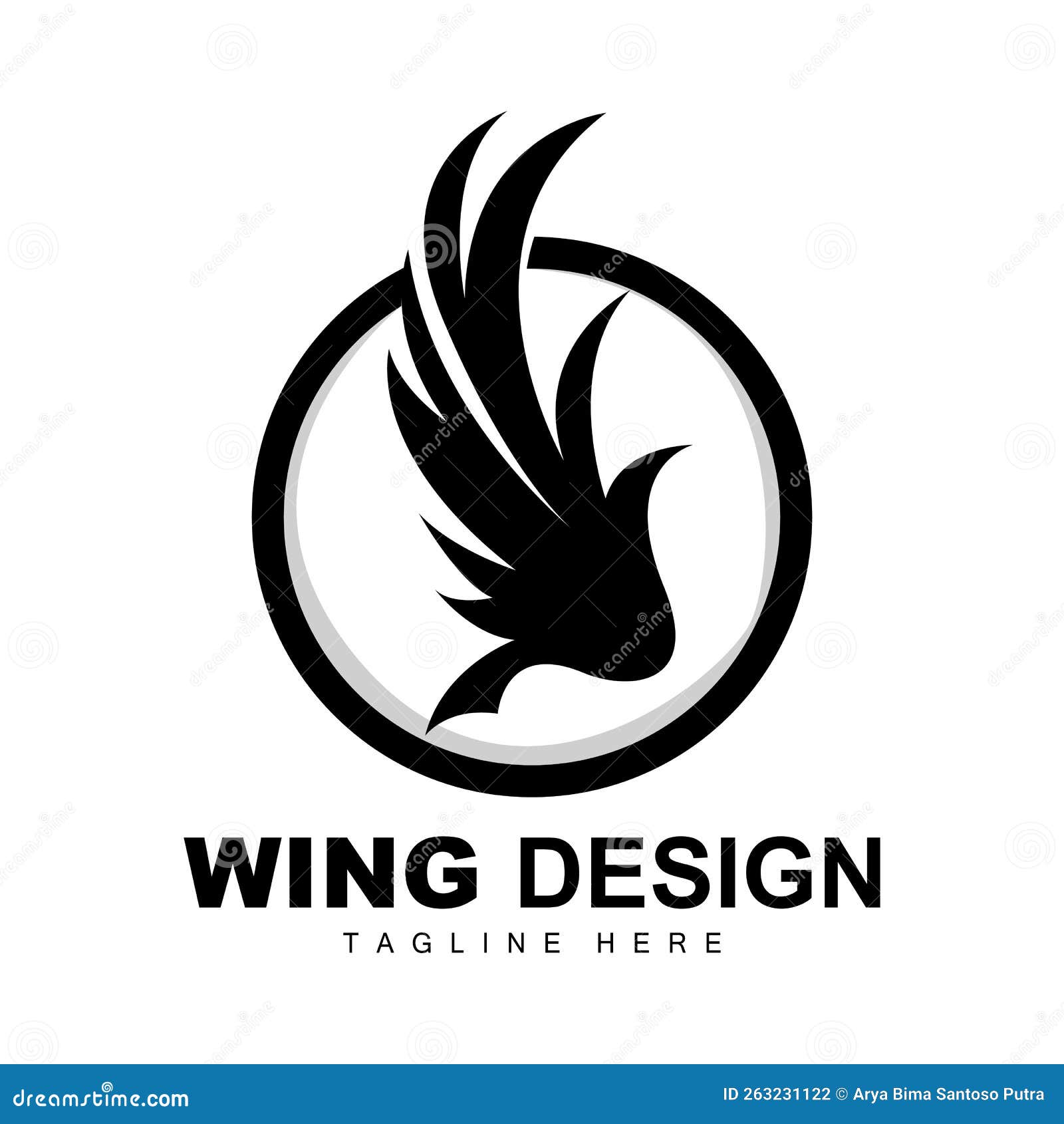 Wings Logo, Phoenix Logo, Bird Wing Vector, Template Illustration, Wing ...