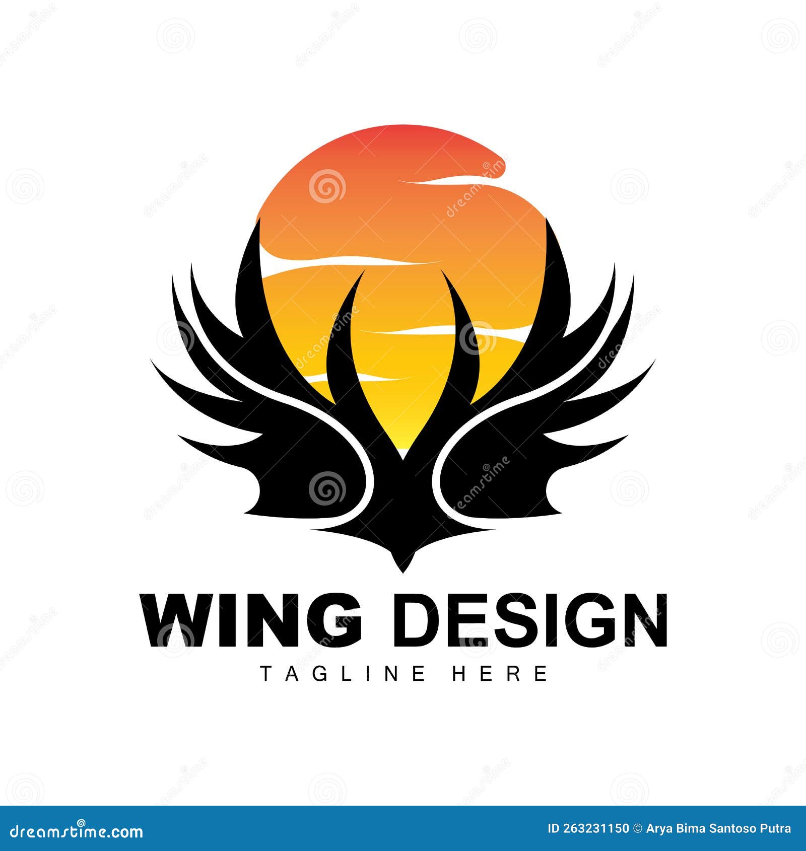 Wings Logo, Phoenix Logo, Bird Wing Vector, Template Illustration, Wing ...
