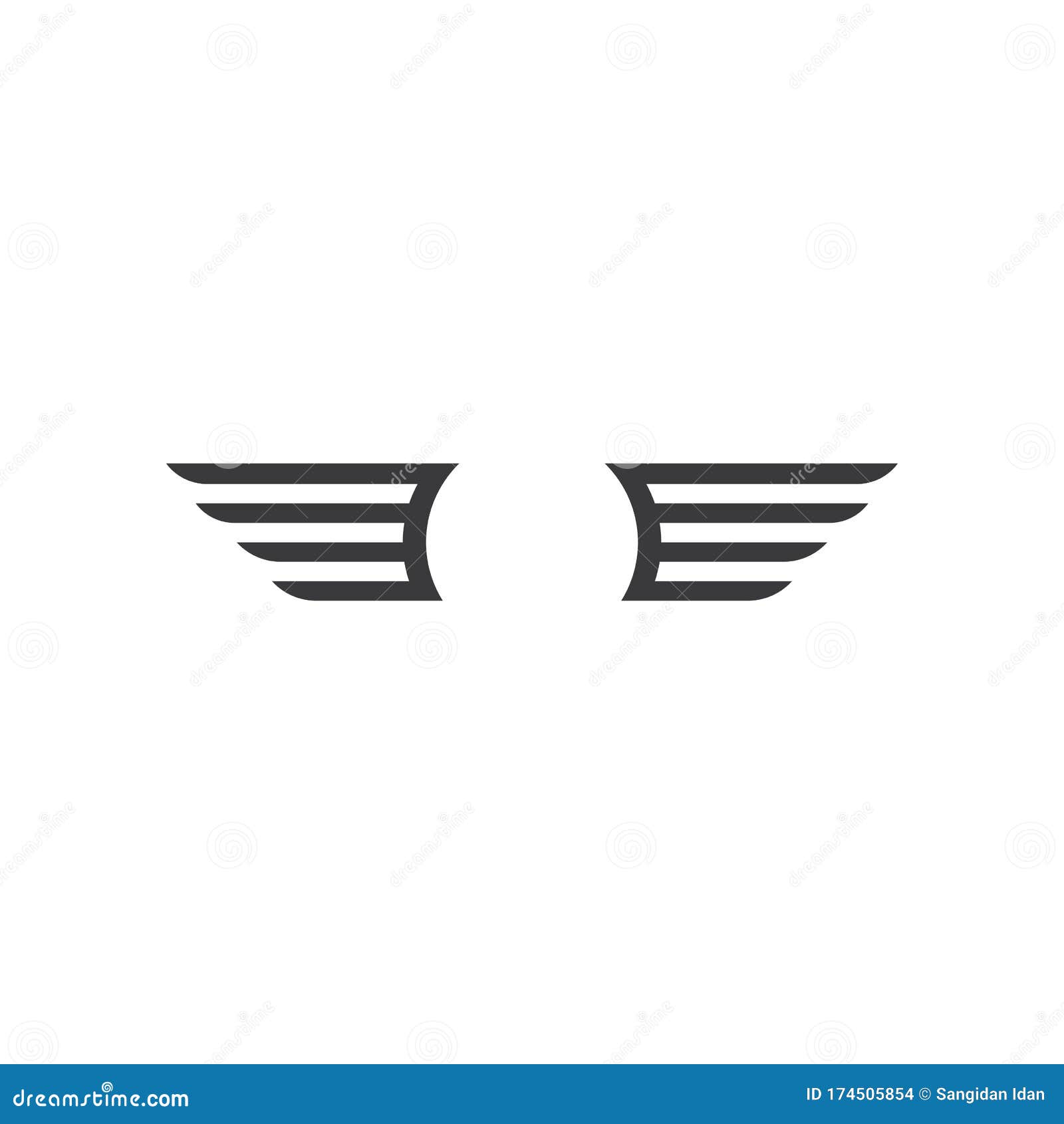 Wings Logo Symbol Icon Vector Illustration Stock Vector - Illustration ...