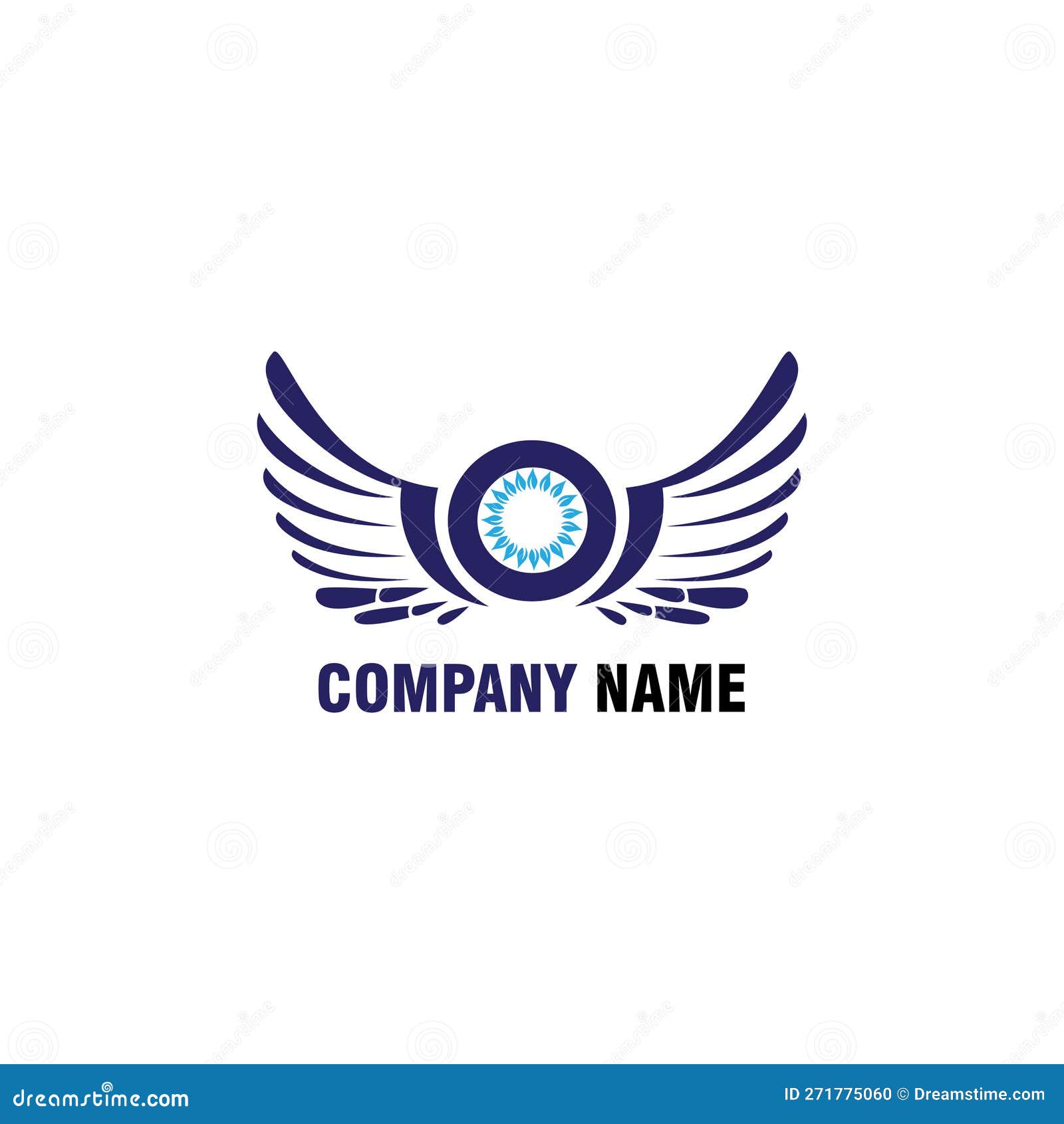 Wings Logo Template Company Circle Design Vector Illustration Stock ...