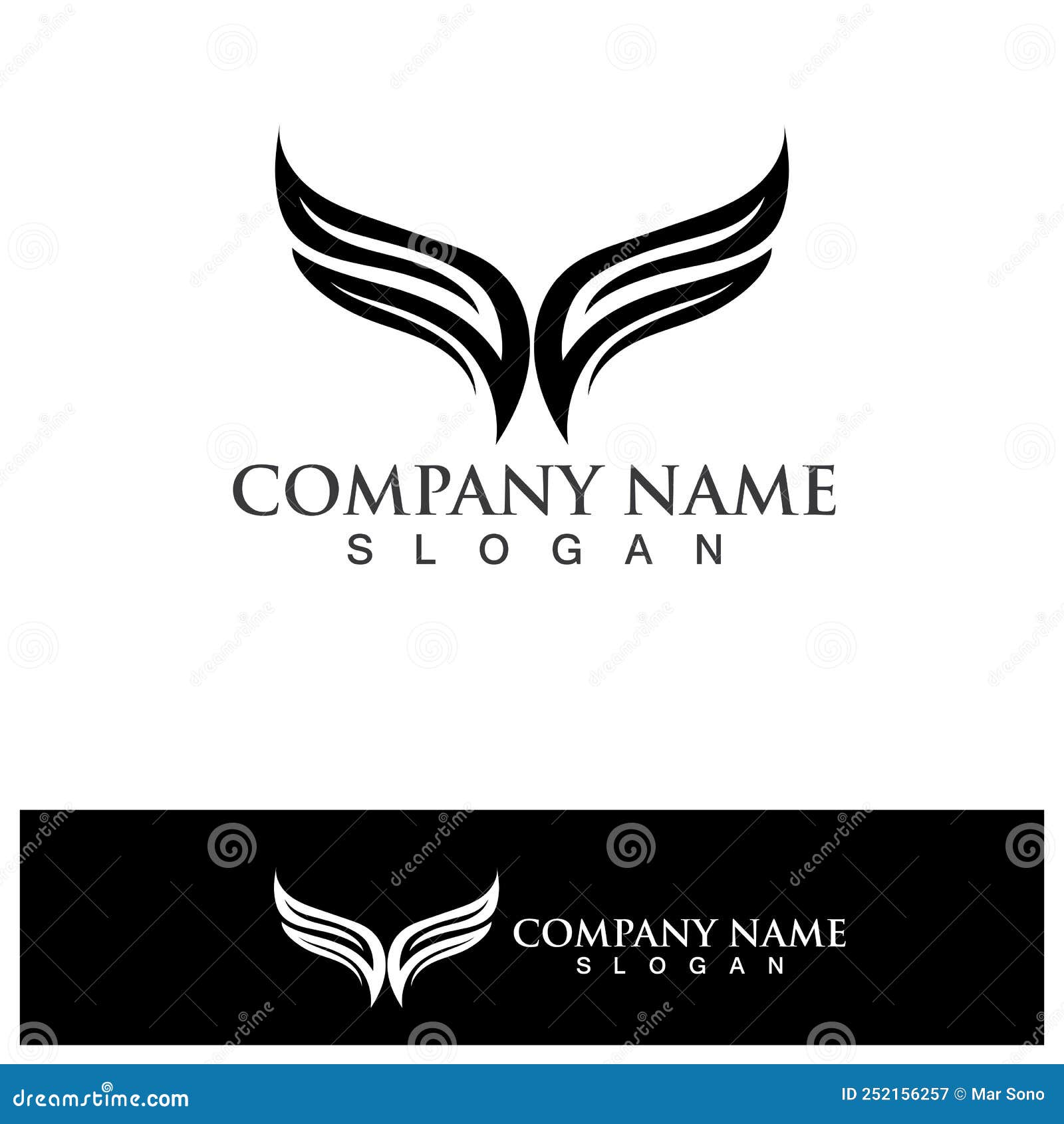 Wings Logo Vector Icon Symbol Illustration Design Template Stock Vector ...