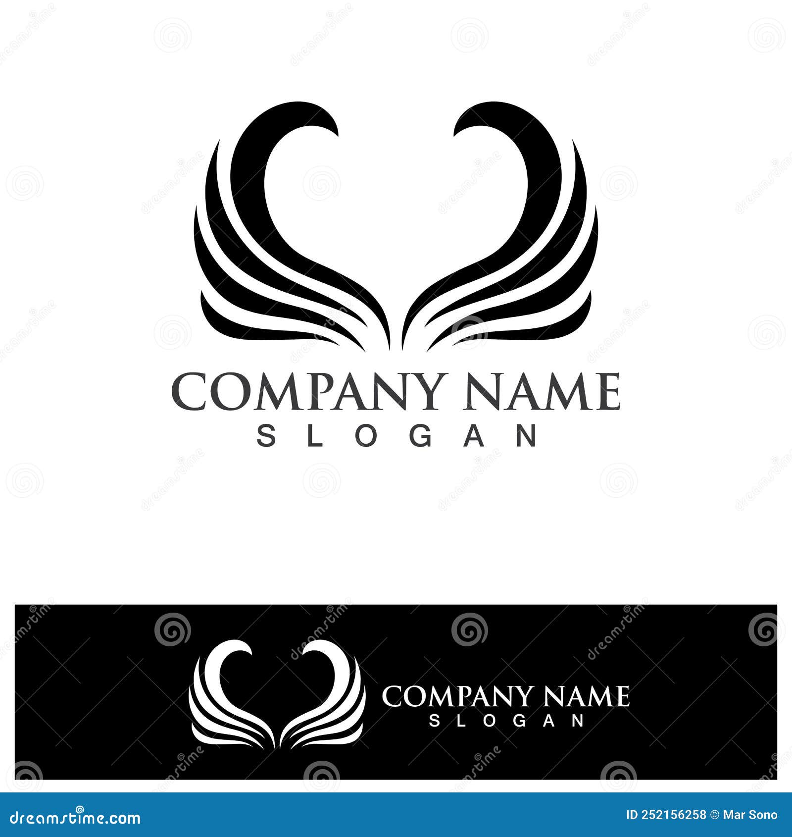 Wings Logo Vector Icon Symbol Illustration Design Template Stock Vector ...