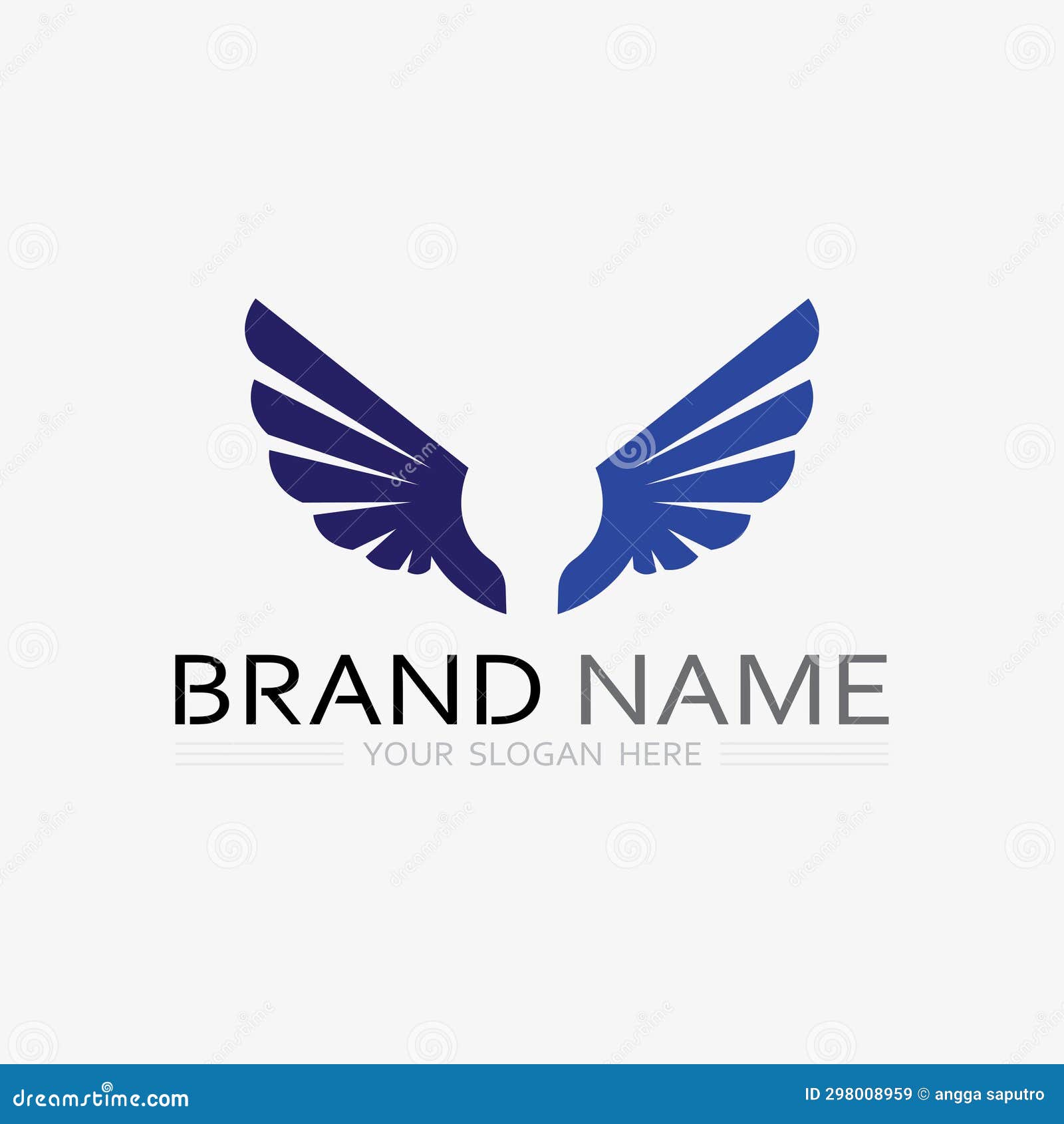 Wings Logo Vector Icon Symbol Illustration Design Template Stock ...