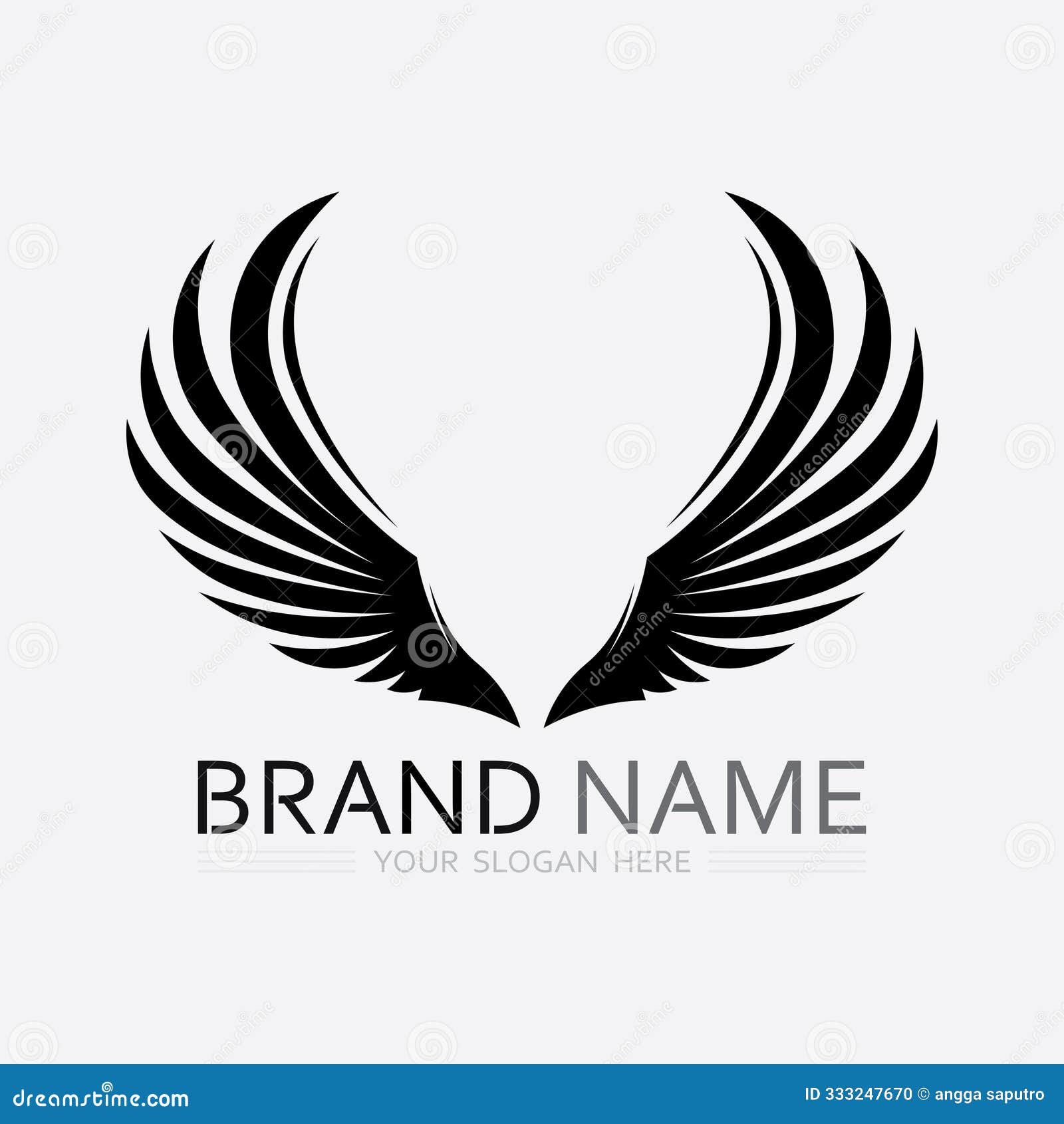 Wings Logo Vector Icon Symbol Illustration Design Template Stock ...