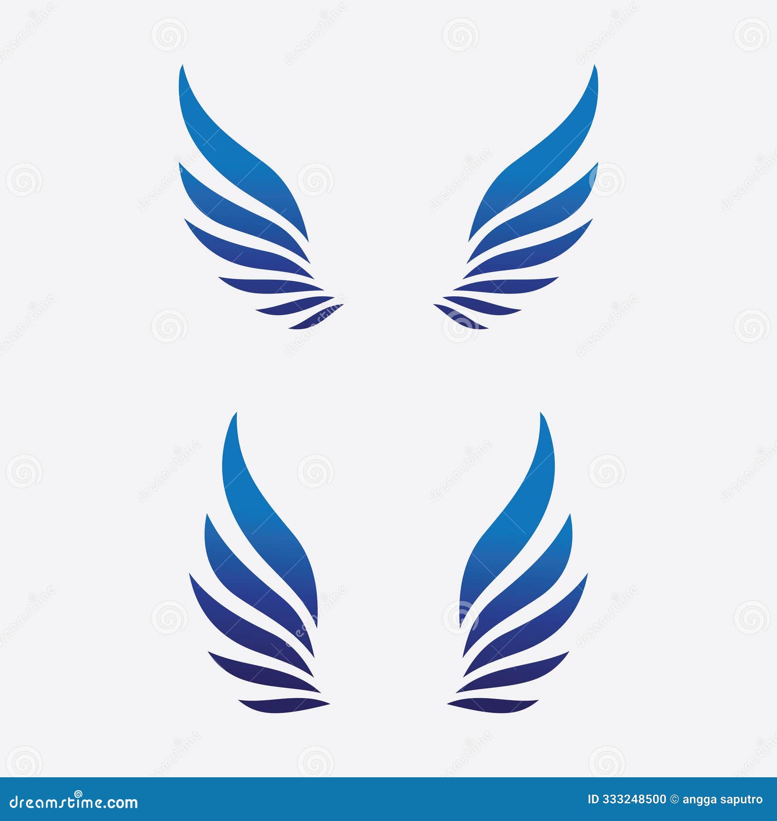 Wings Logo Vector Icon Symbol Illustration Design Template Stock ...