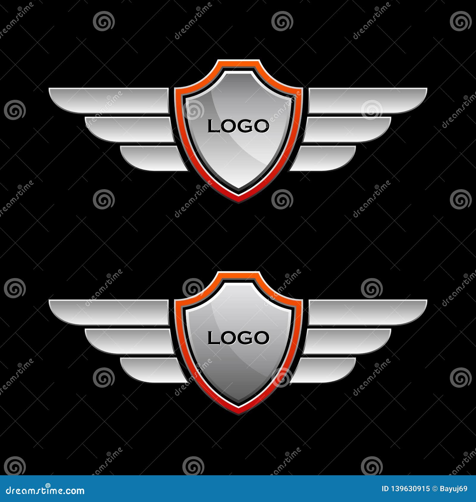 Wings Shields. Air Army Emblems Or Badges Flight Corporate Insignia ...