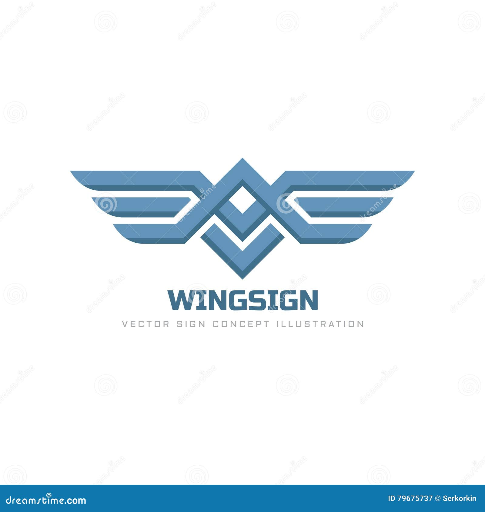 Wings Sign - Vector Logo Template Concept Illustration. Transport ...