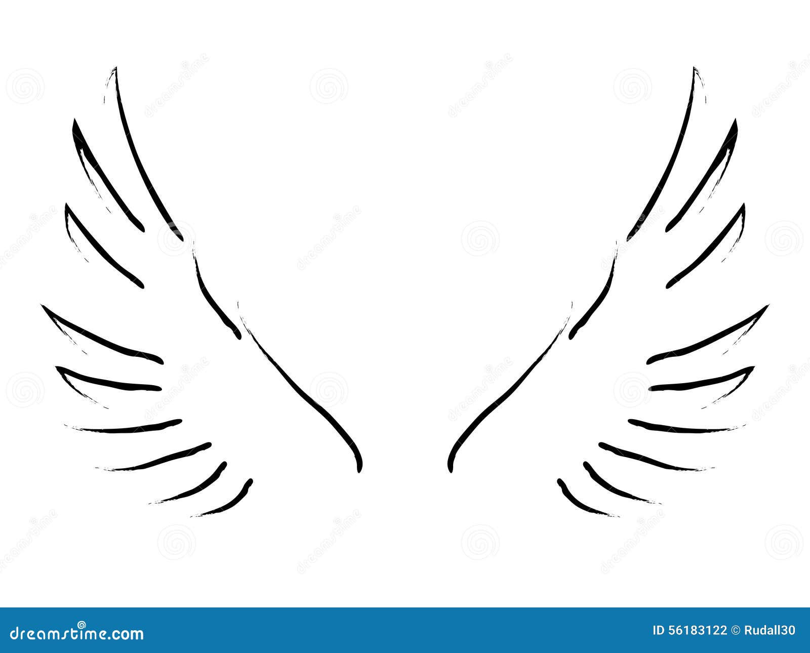 Wings stock vector. Illustration of flying, simple, peace - 56183122