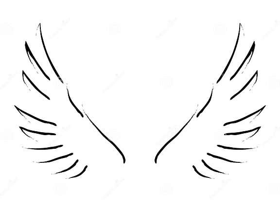 Wings stock vector. Illustration of flying, simple, peace - 56183122