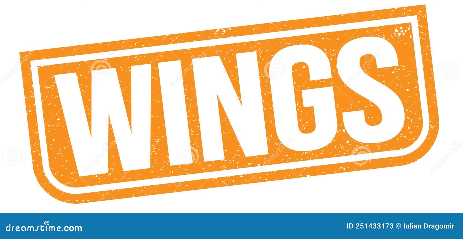 WINGS Text Written on Orange Stamp Sign Stock Illustration ...