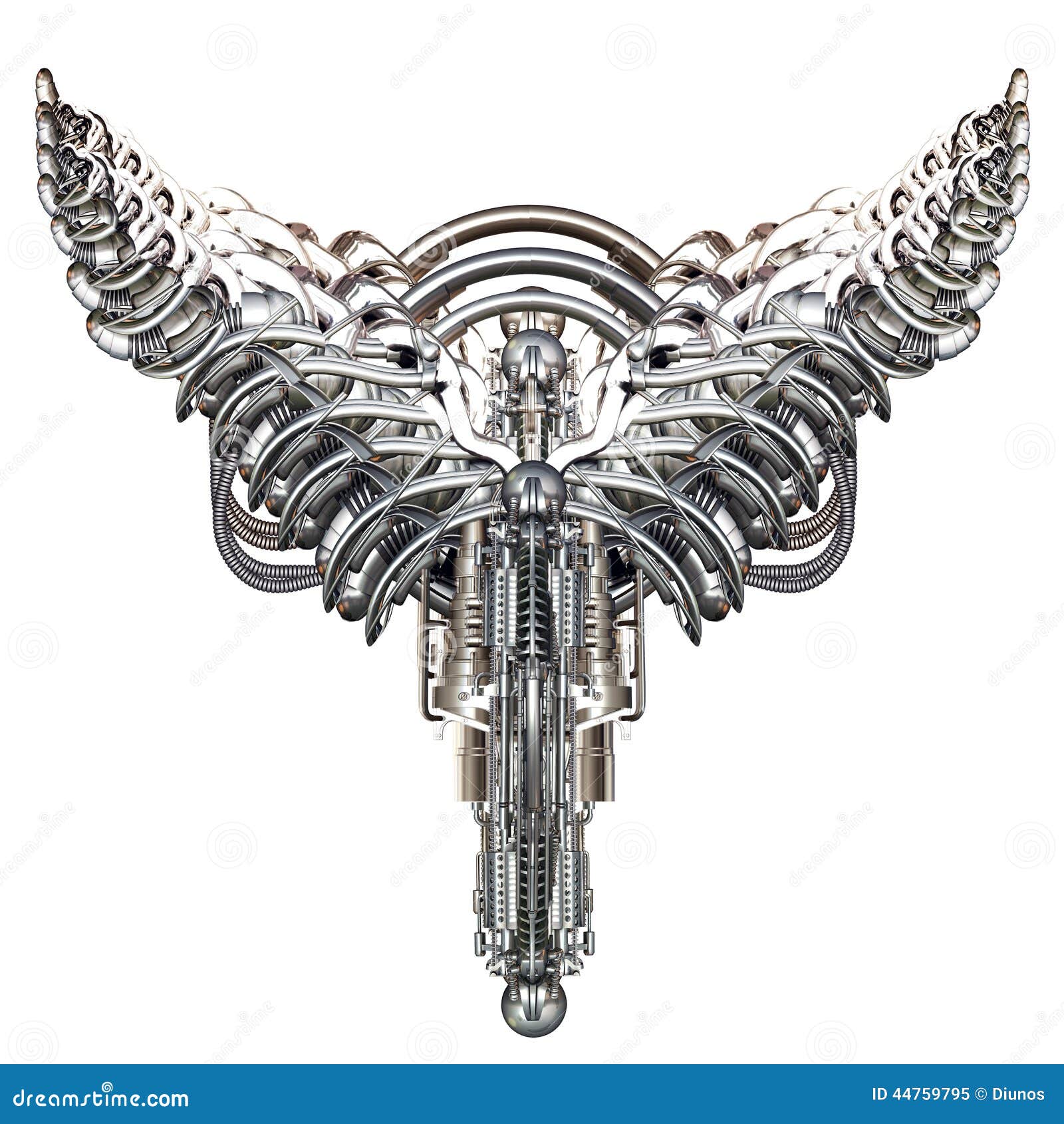 Mechanical Wings Made In Steampunk Style With Clockwork. Vector ...