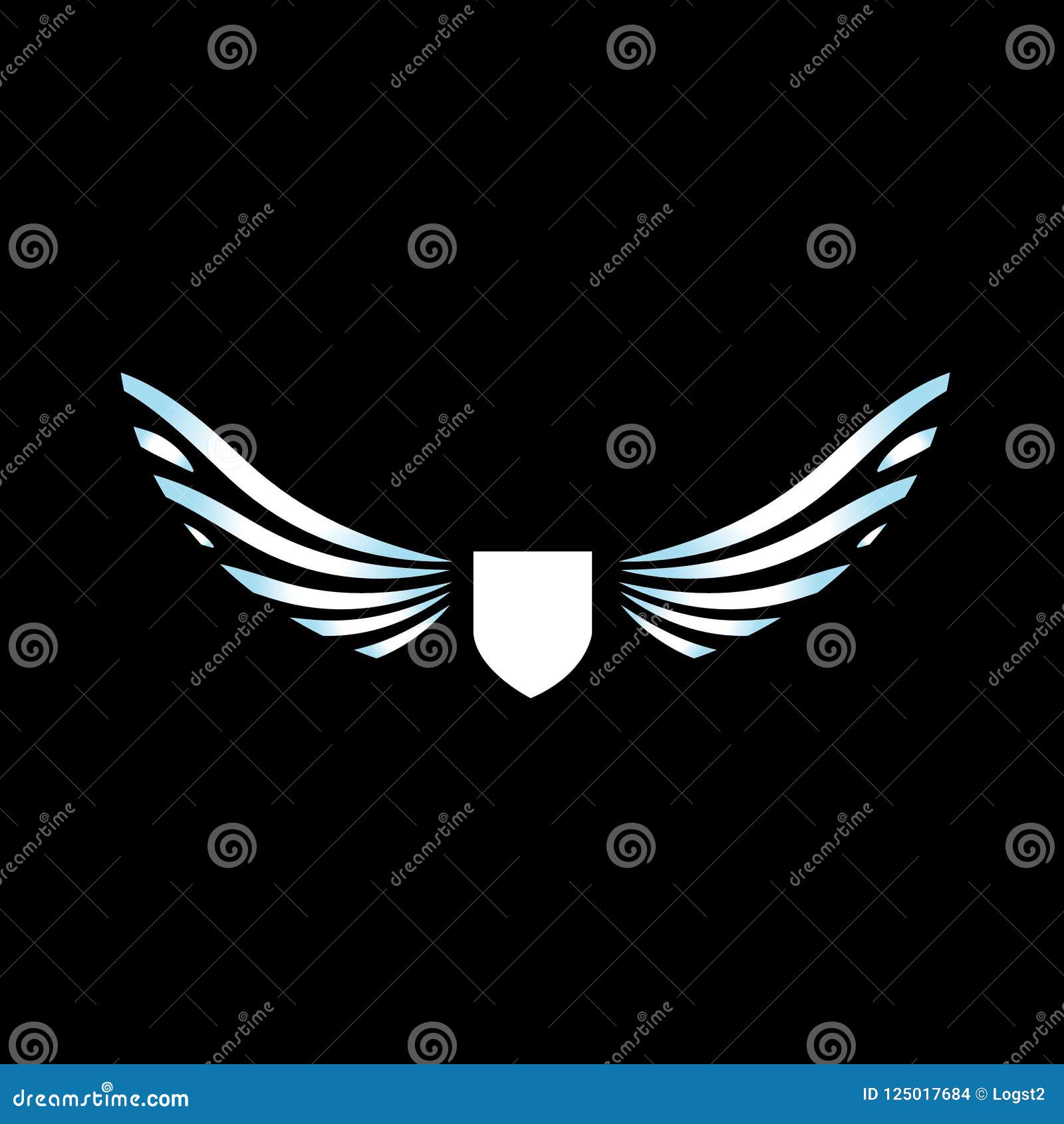 Wings Vector Logo . Wings Emblem Stock Vector - Illustration of ...