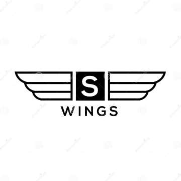 Wings Vector Logo . Wings Emblem Letter S Stock Vector - Illustration ...