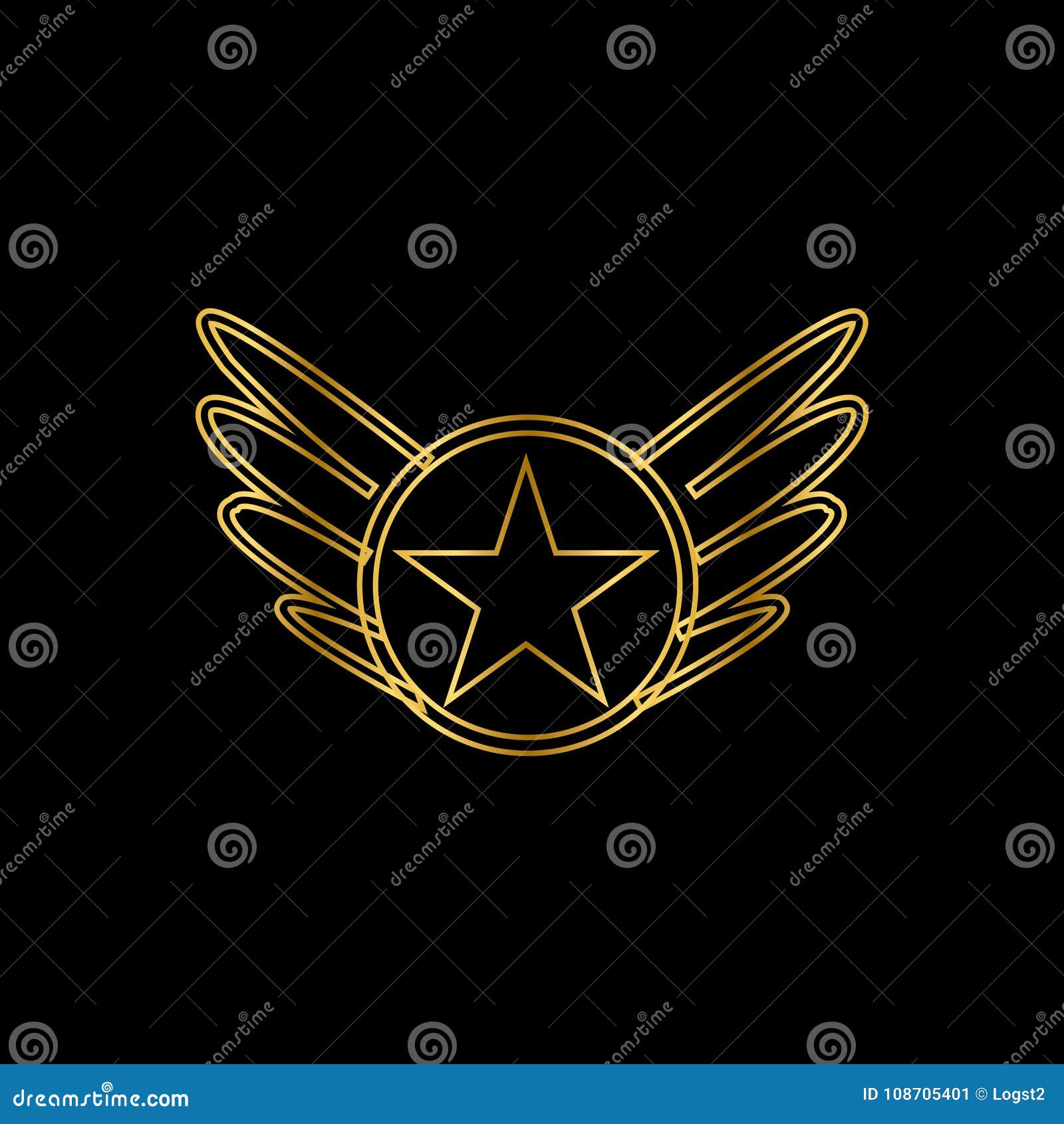 Wings Vector Logo. Luxury Monogram. Wings Icon Stock Vector ...