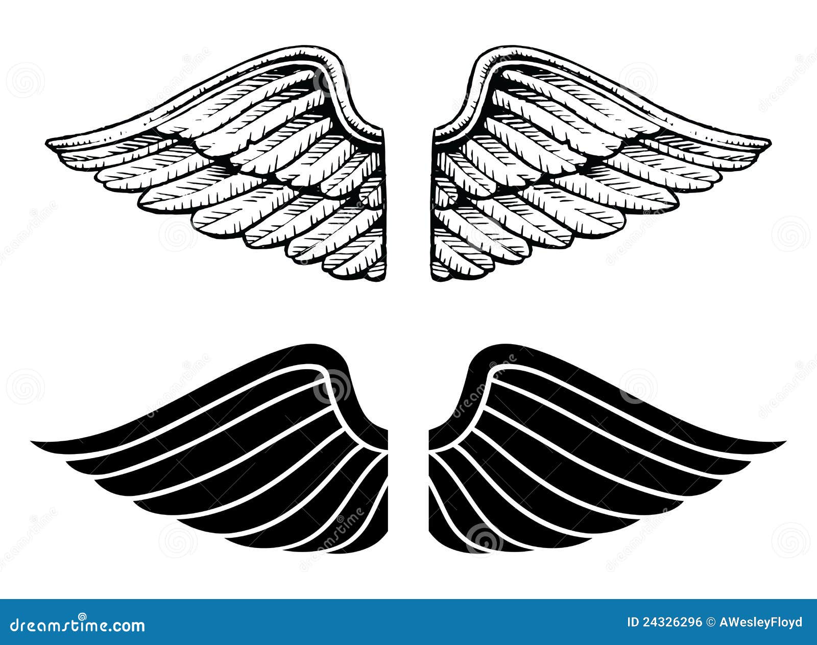 Wings Vintage and Graphic Style Stock Vector - Illustration of ...