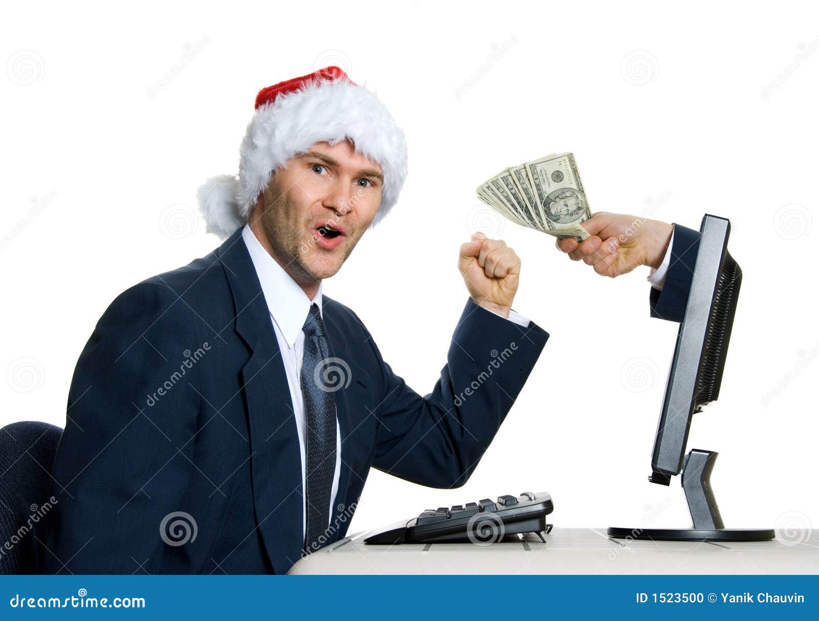 Wining! stock photo. Image of blue, christmas, impress - 1523500