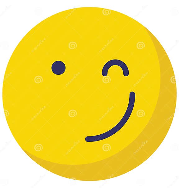 Wink, Bemused Face Vector Isolated Icon Which Can Easily Modify or Edit ...