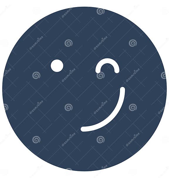 Wink, Bemused Face Vector Isolated Icon Which Can Easily Modify or Edit ...