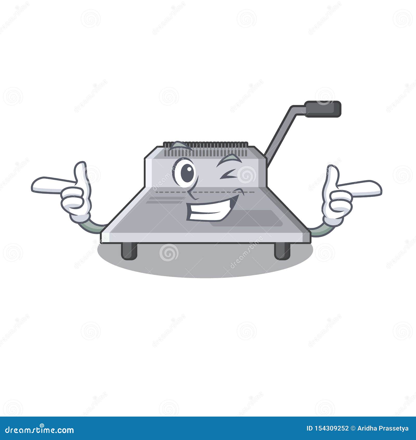 Wink Binding Machine in the Cartoon Shape Stock Vector - Illustration ...