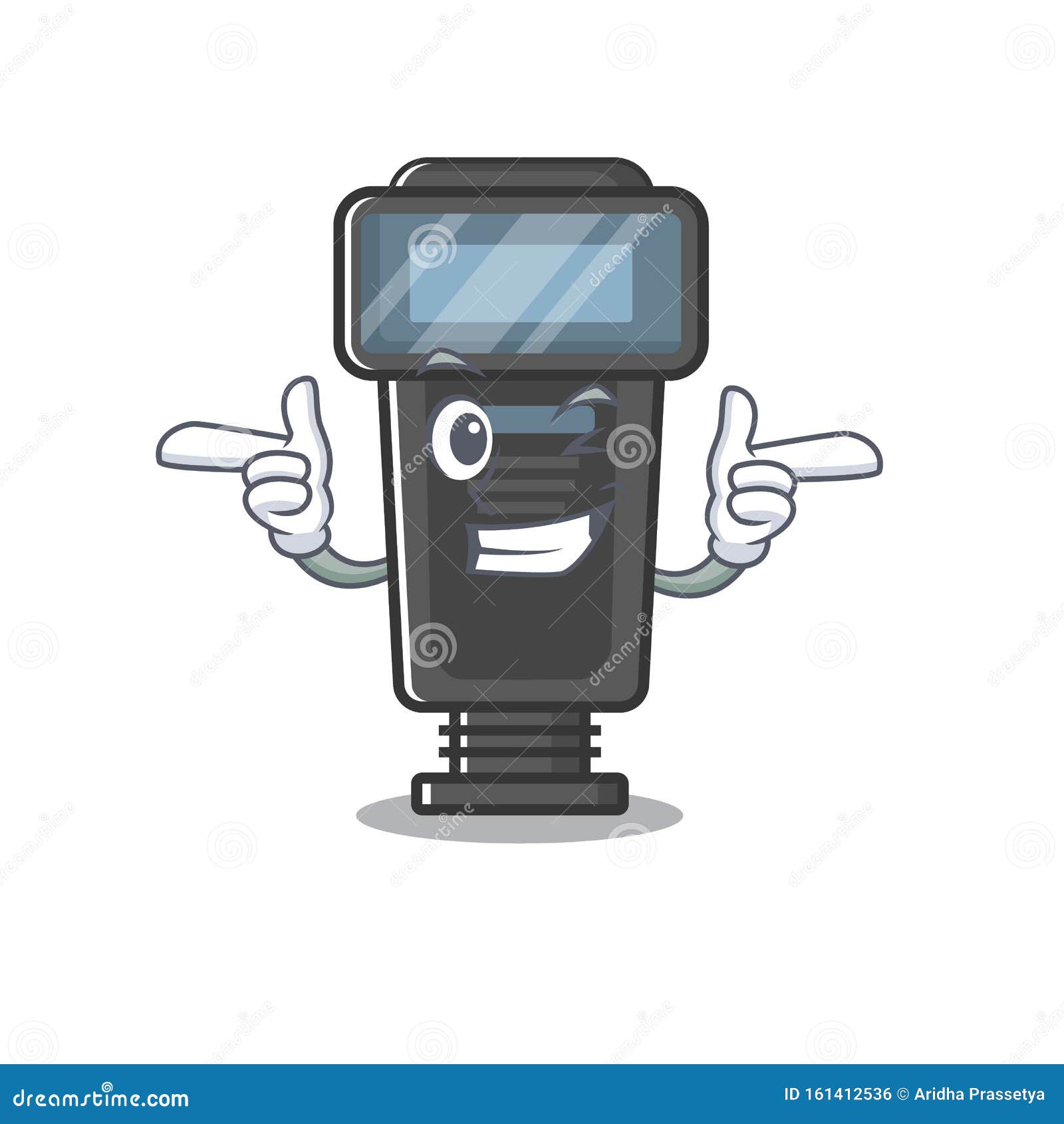 Wink Camera Flash Isolated with the Mascot Stock Vector - Illustration ...