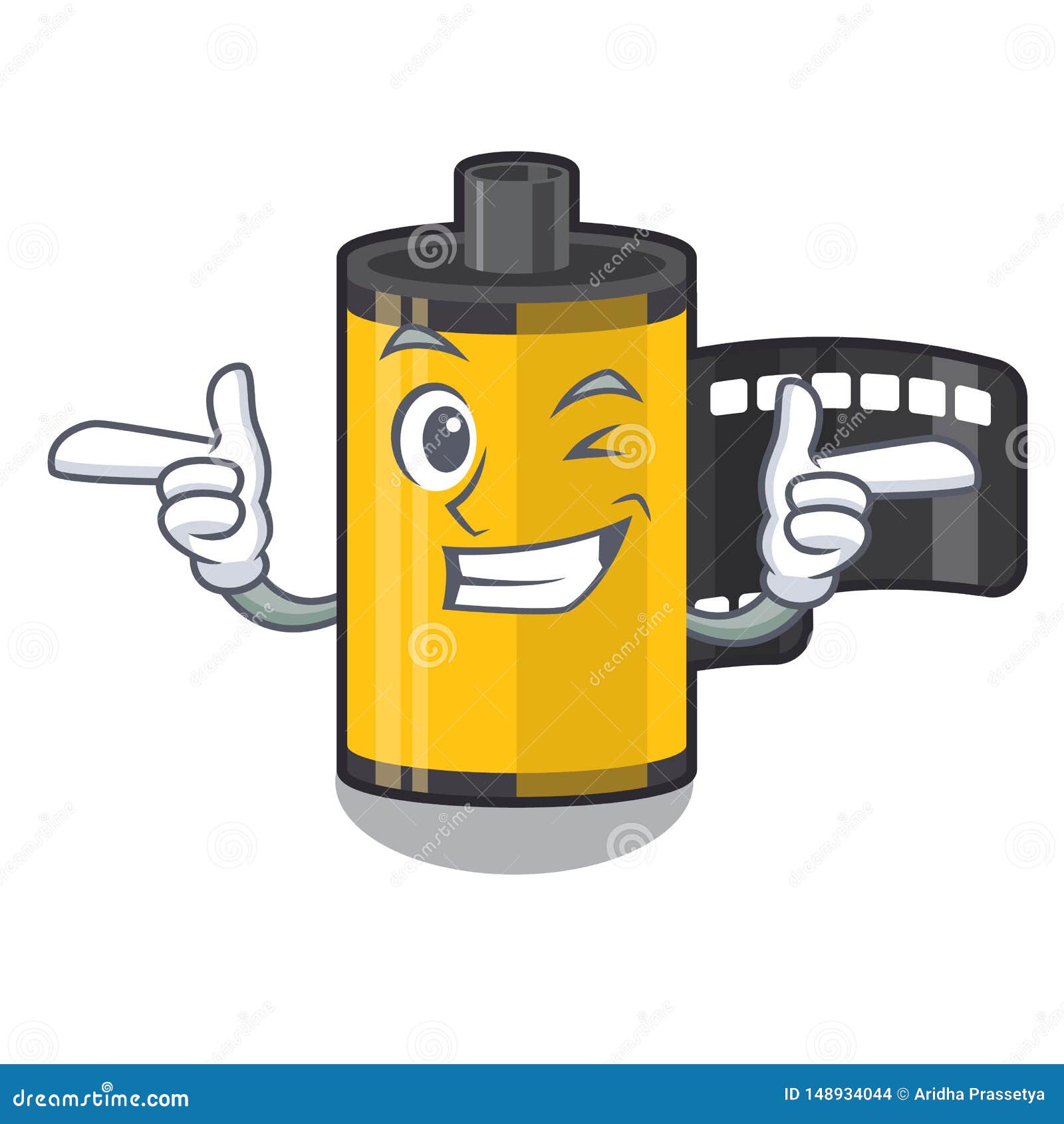 Wink Camera Roll Isolated with the Character Stock Vector ...