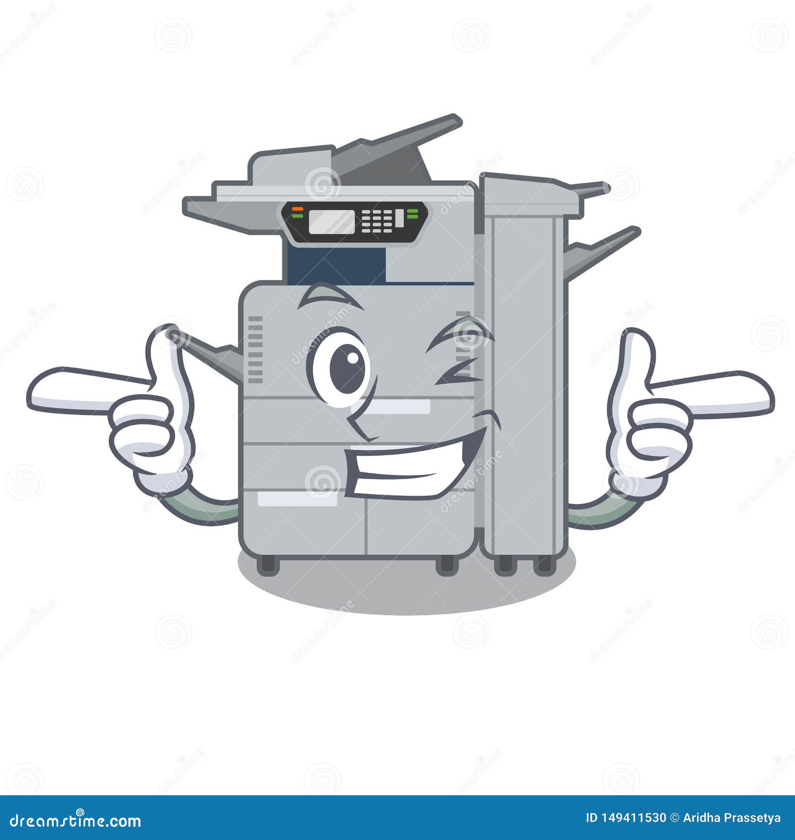 Copier Machine Mascot Vector Illustration | CartoonDealer.com #36096368
