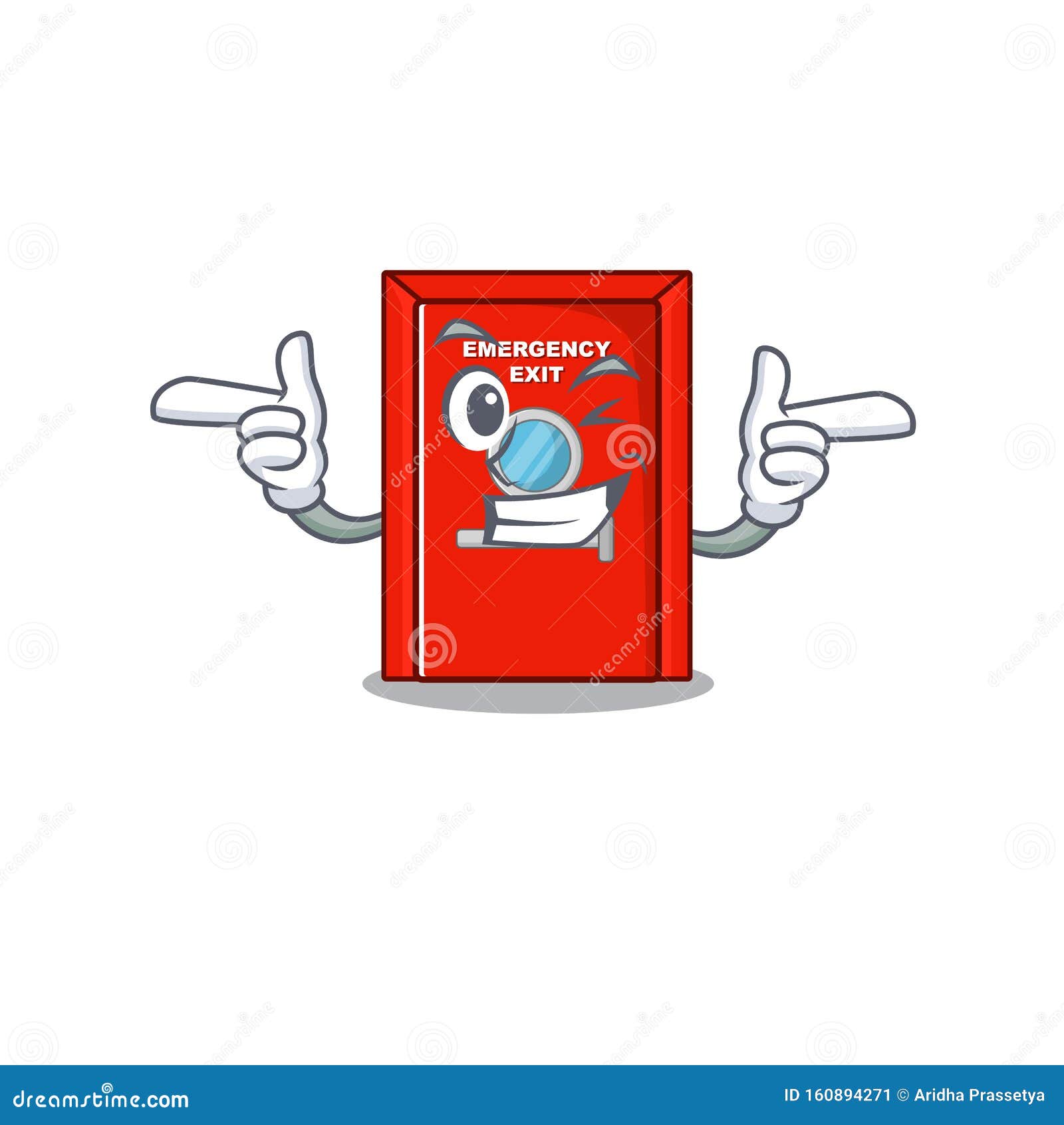 Wink Emergency Exit Door Isolated the Cartoon Stock Vector ...