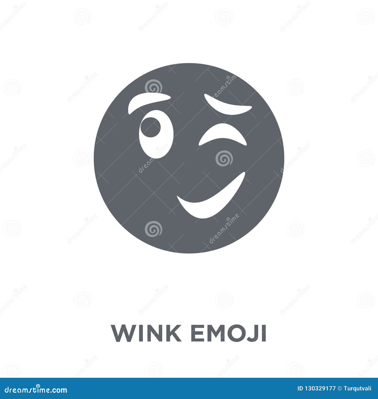 Wink Emoji Icon Isolated On White Background From Emoji Collection ...