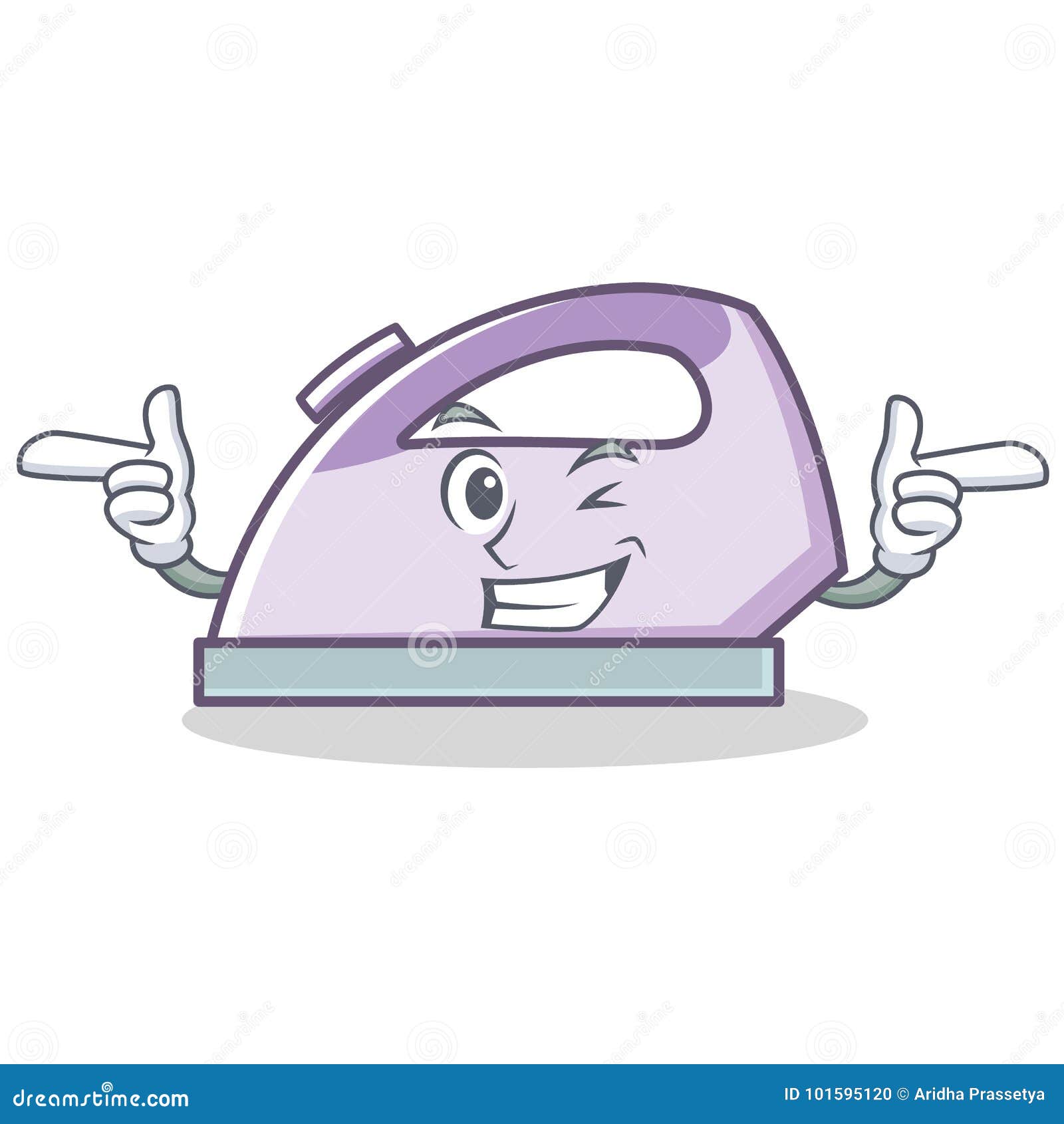 Wink Flat Iron Character Vector Art Stock Vector - Illustration of ...